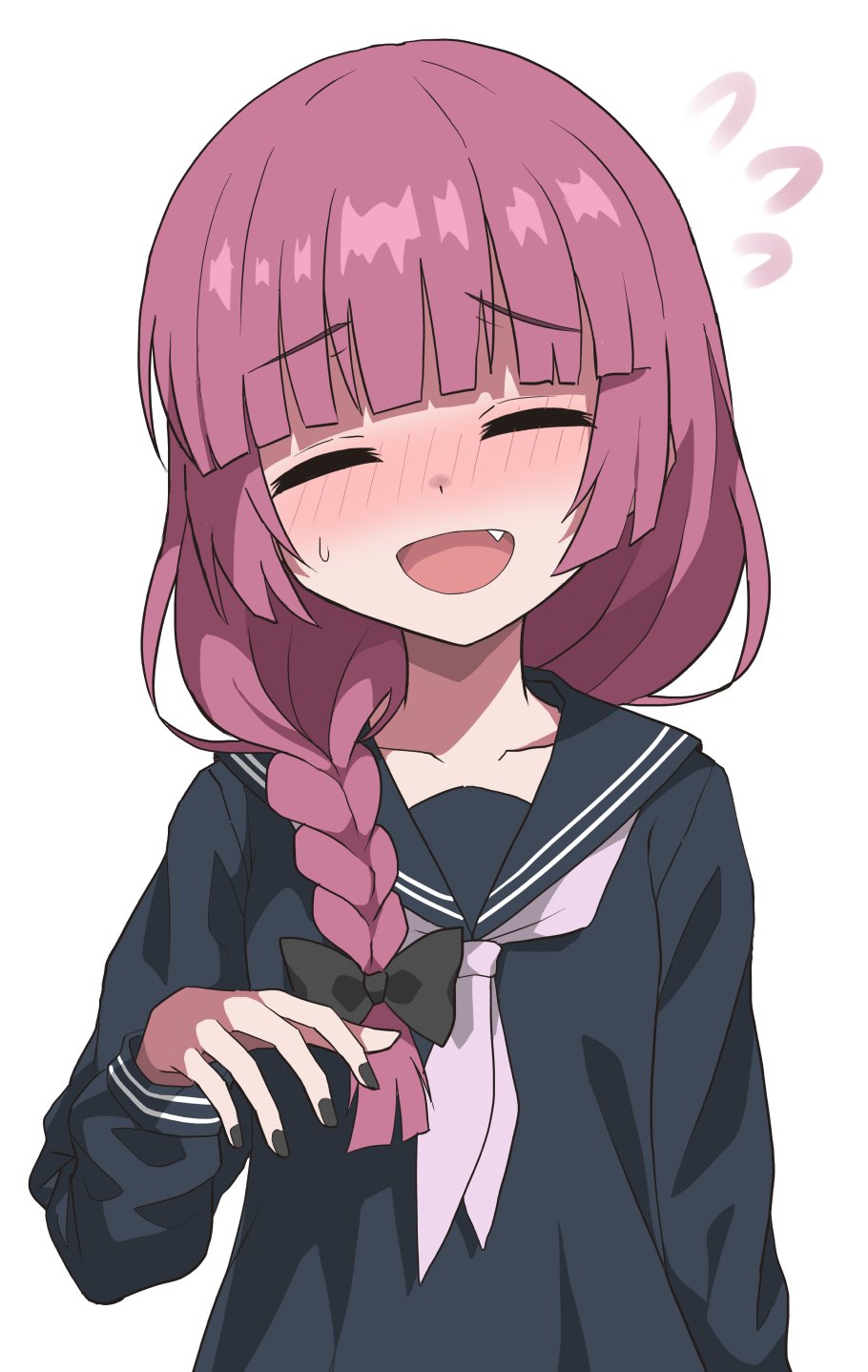 Safebooru - 1girl aged down alternate costume black nails black ...