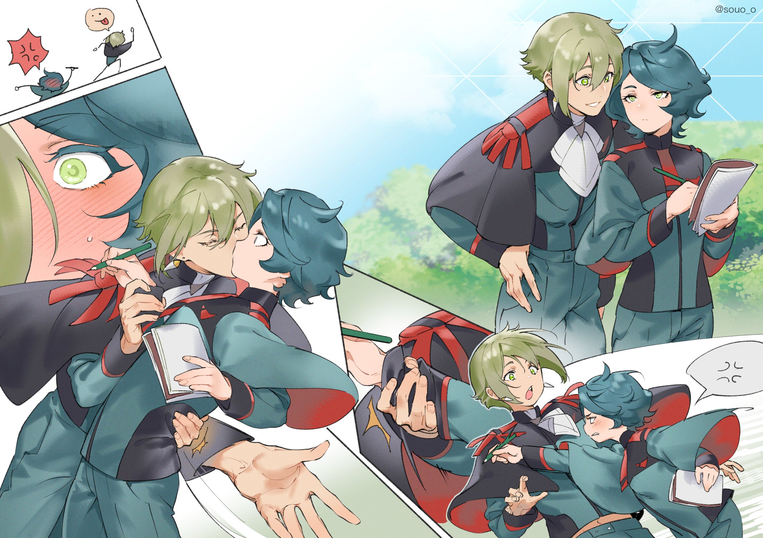 Safebooru - 1boy 1girl anger vein angry asticassia school uniform ...