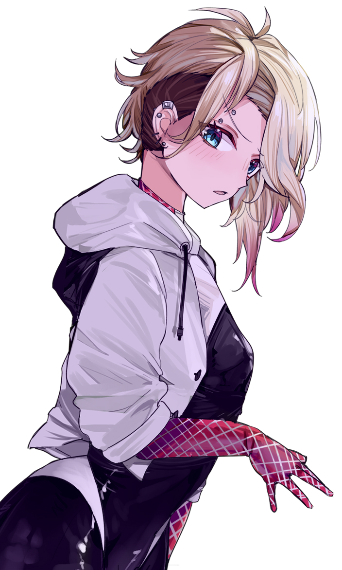 Safebooru - 1girl appleseed (appleseed art) blonde hair blue eyes ear piercing eyebrow piercing ...