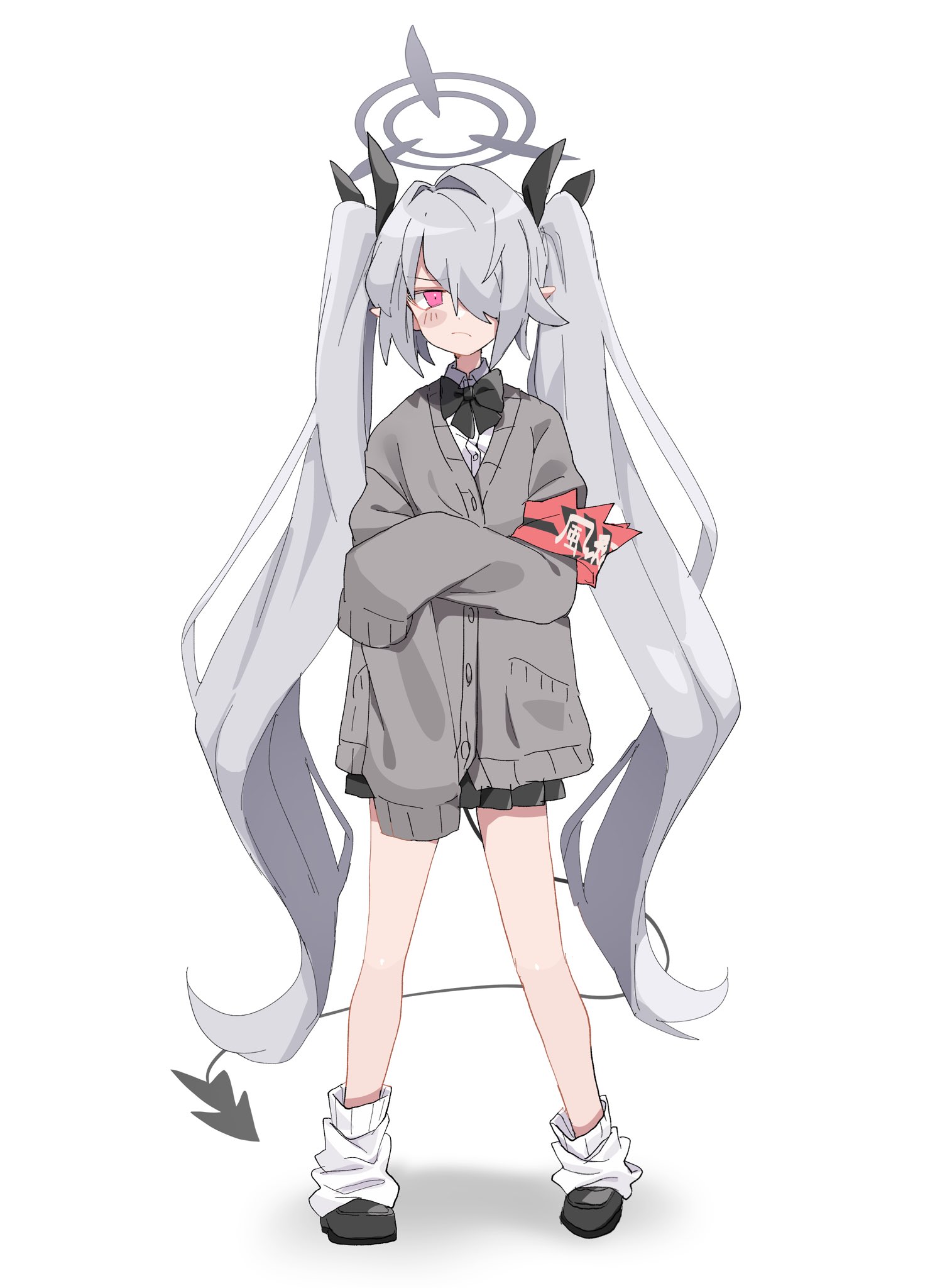 Safebooru - 1girl alternate costume armband black bow black bowtie black footwear black ribbon ...