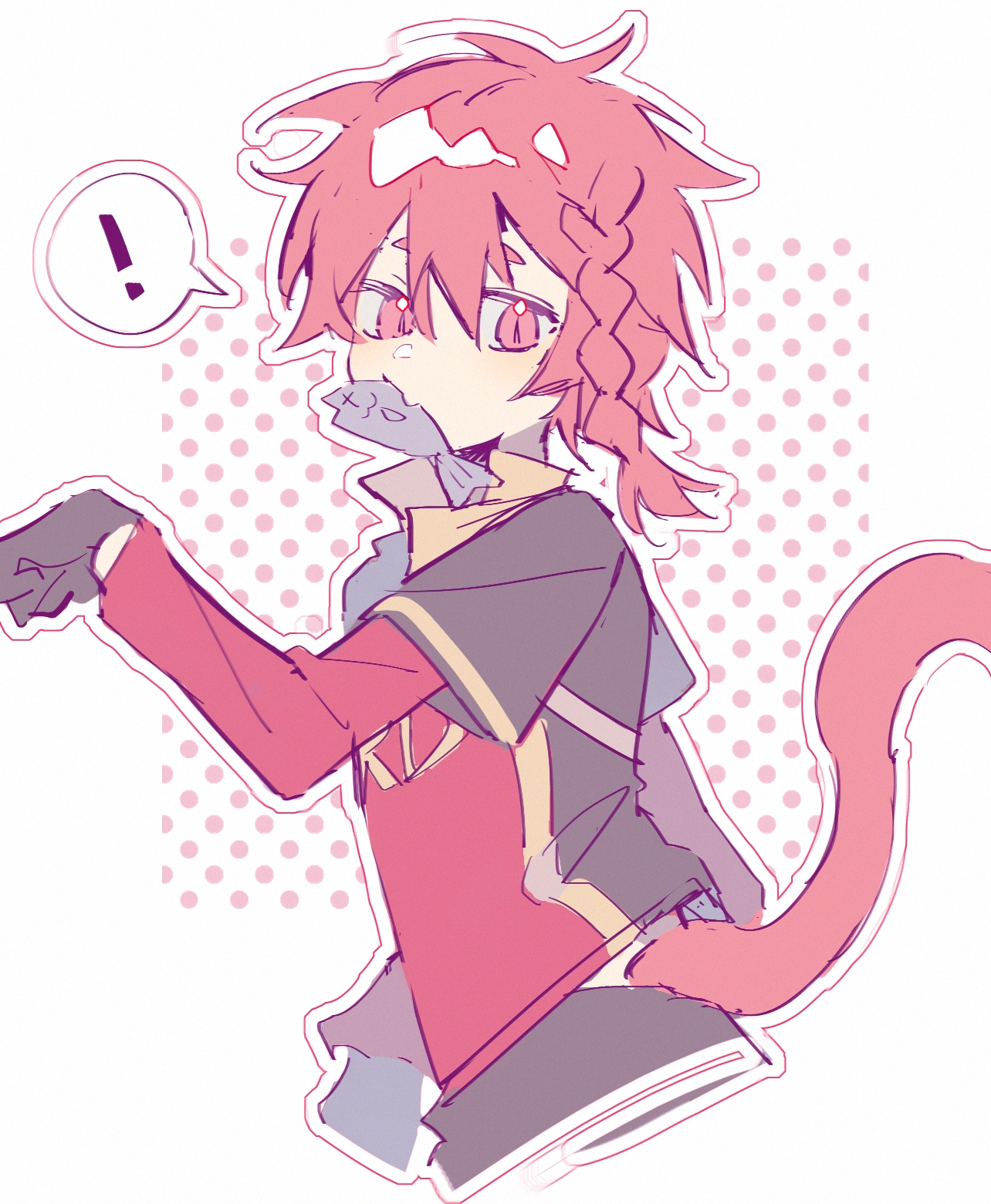 Safebooru - ! black gloves blue lock braid cat boy cat tail collared ...