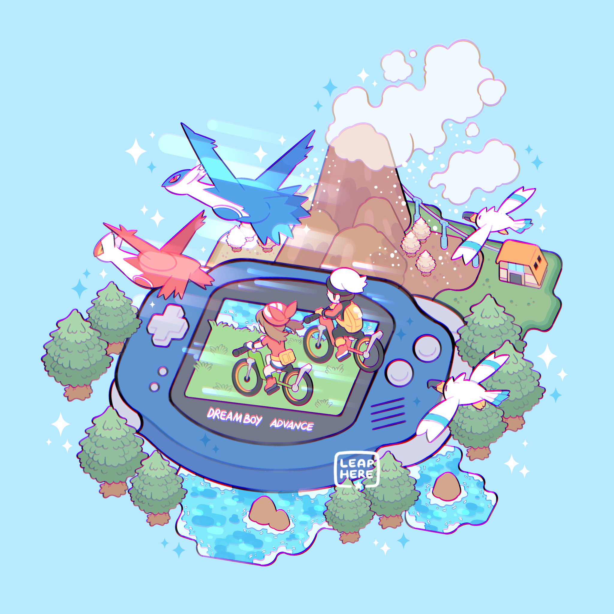 Safebooru - 1boy 1girl artist name backpack bag bandana beanie bicycle ...