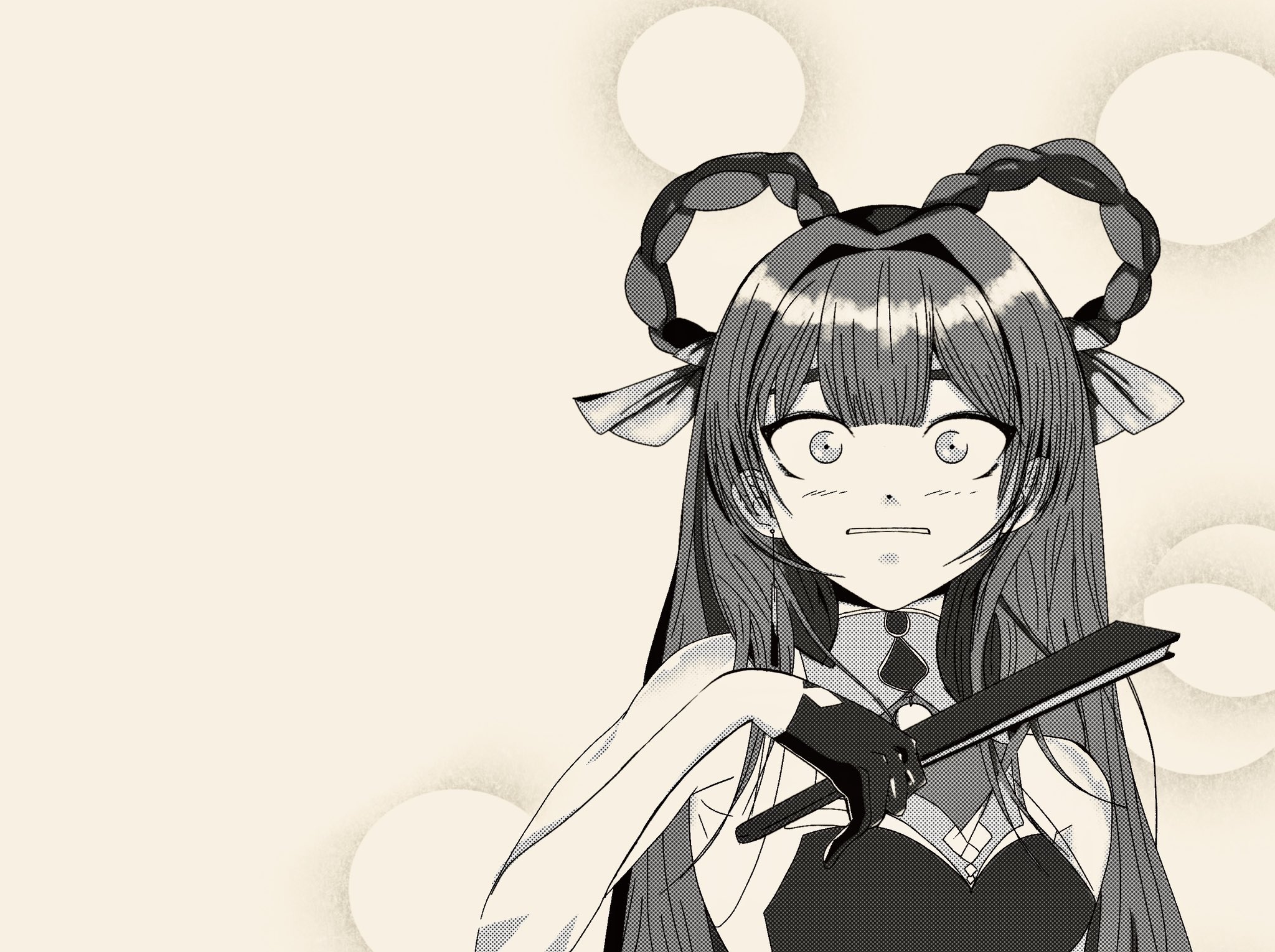 Safebooru - 1girl bare shoulders braid china dress chinese clothes ...