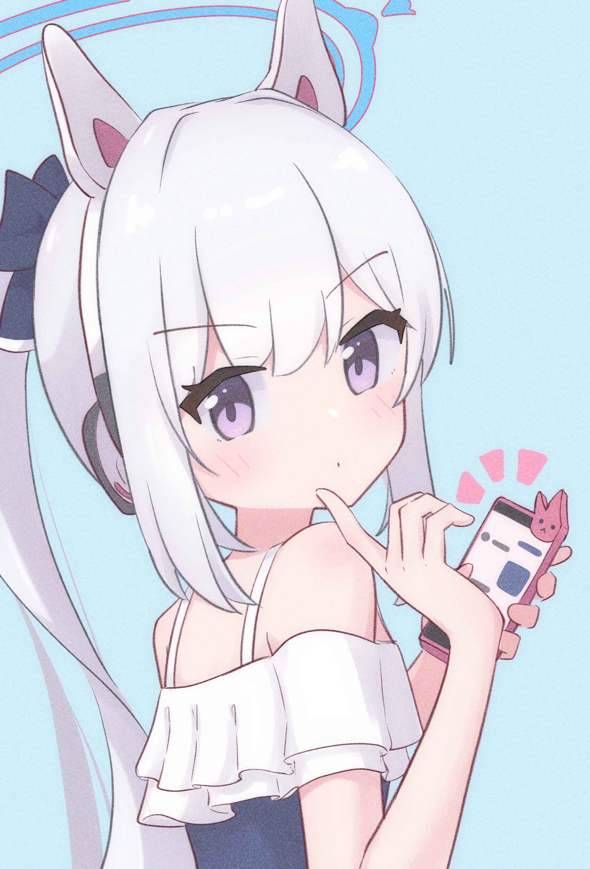 Safebooru - 1girl absurdres bare arms bare shoulders blue archive halo highres miyako (blue ...