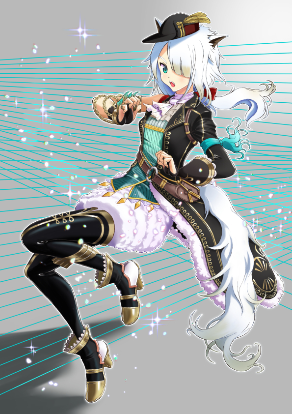 Safebooru - animal ears blue eyes boots bow cat ears chiga akira claws ...