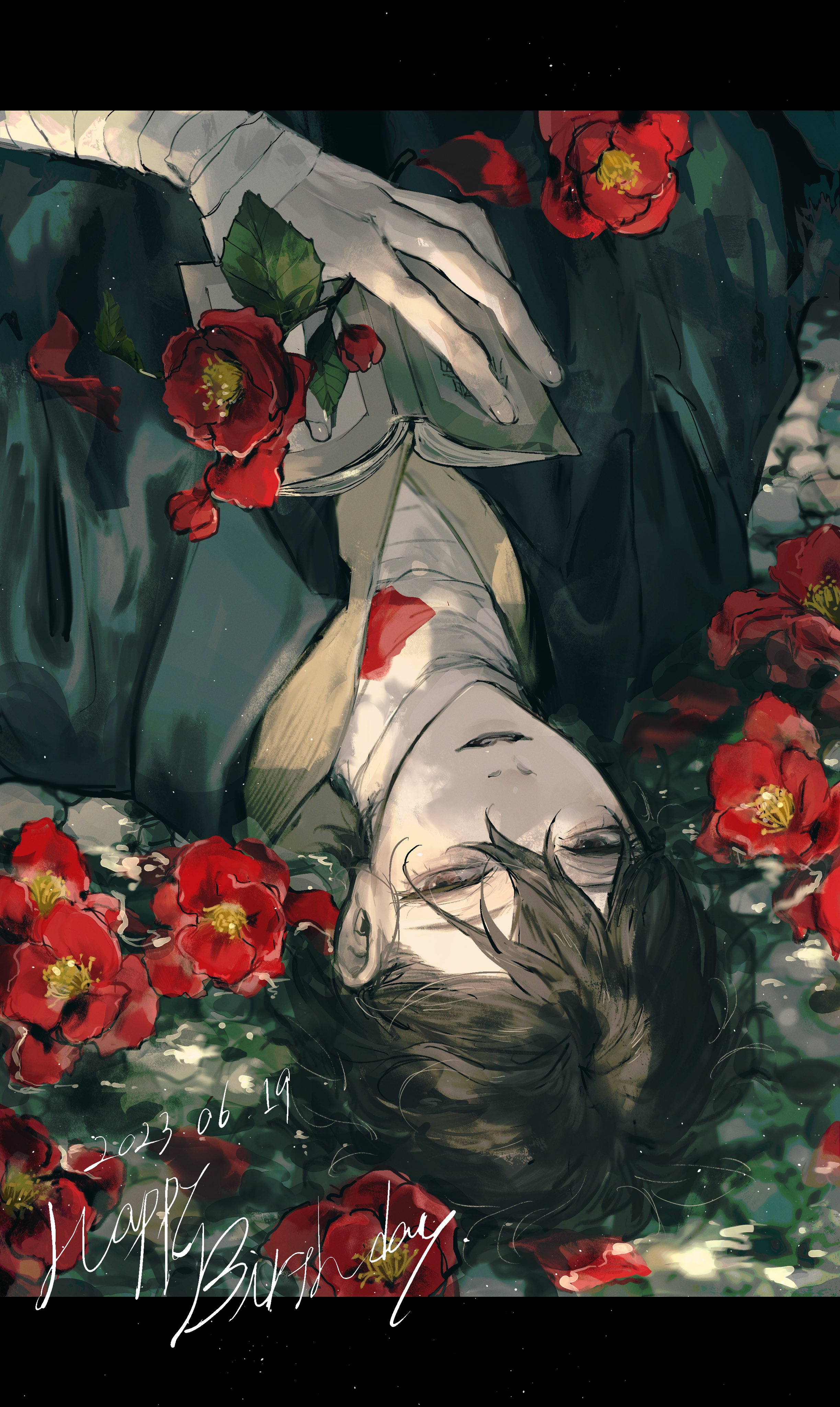 Safebooru - 1boy absurdres bandaged arm bandaged neck bandages black eyes black hair black ...