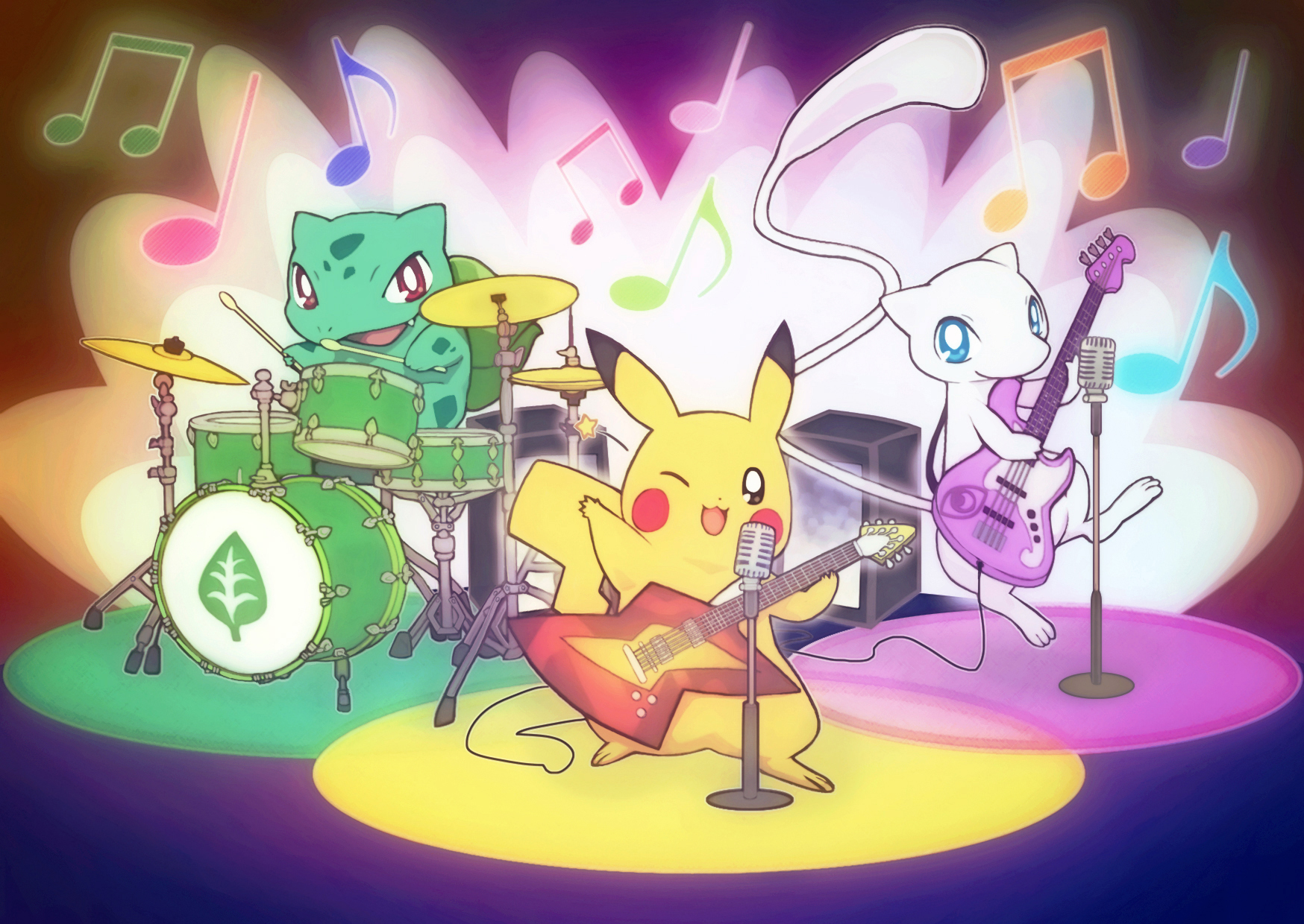 Safebooru - blue eyes bright pupils bulbasaur cymbals drum drum set ...