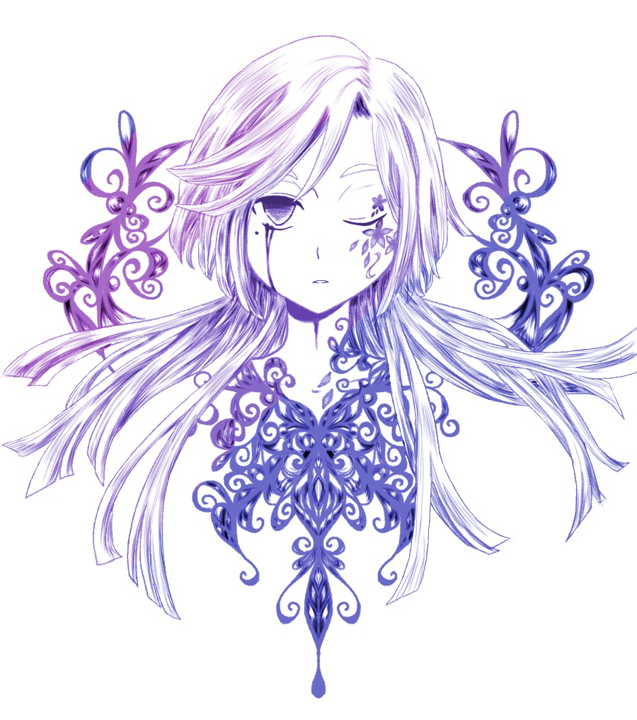 Safebooru - 1boy abstract blood blood from eyes cropped shoulders empty ...