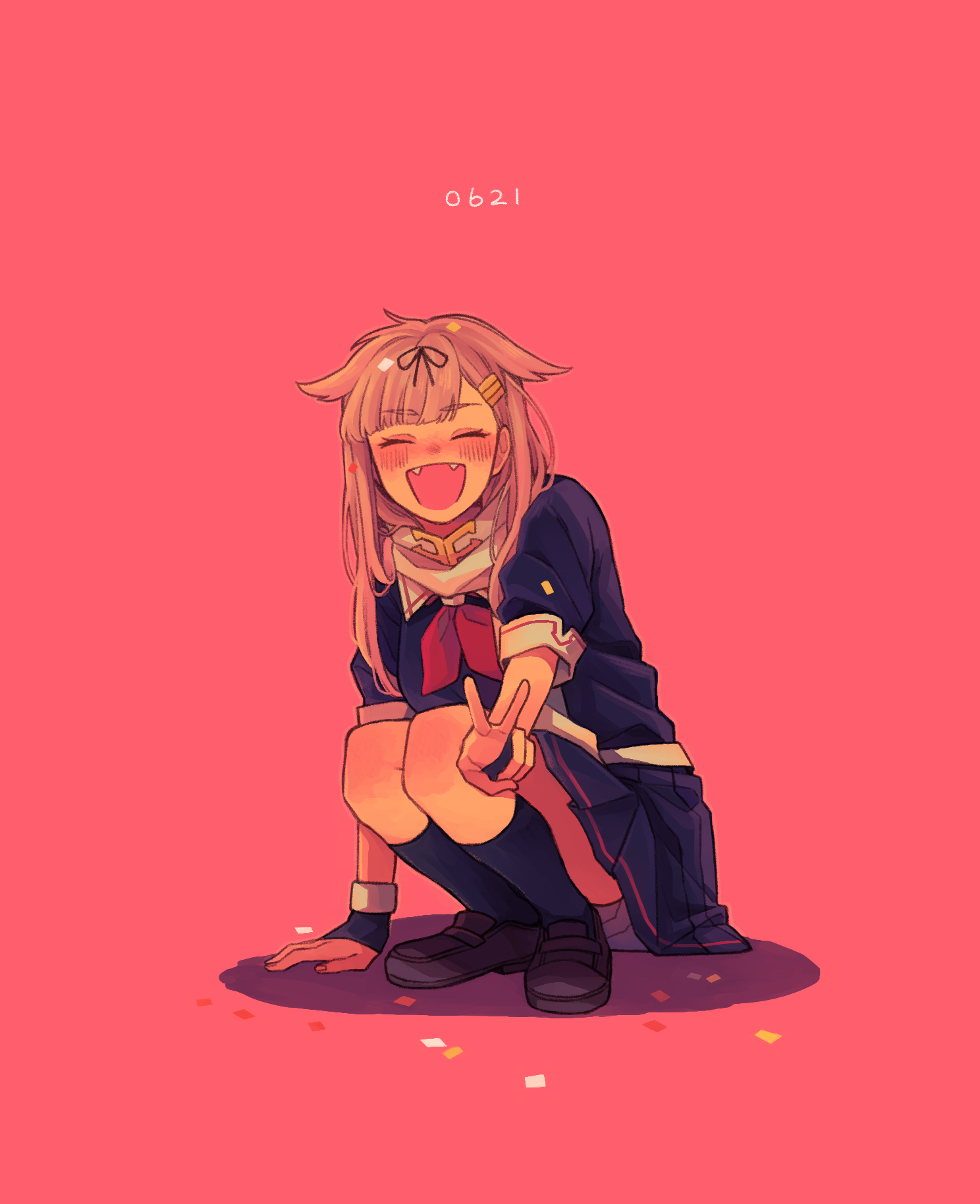Safebooru 1girl Black Gloves Black Ribbon Black Skirt Black Socks 6213