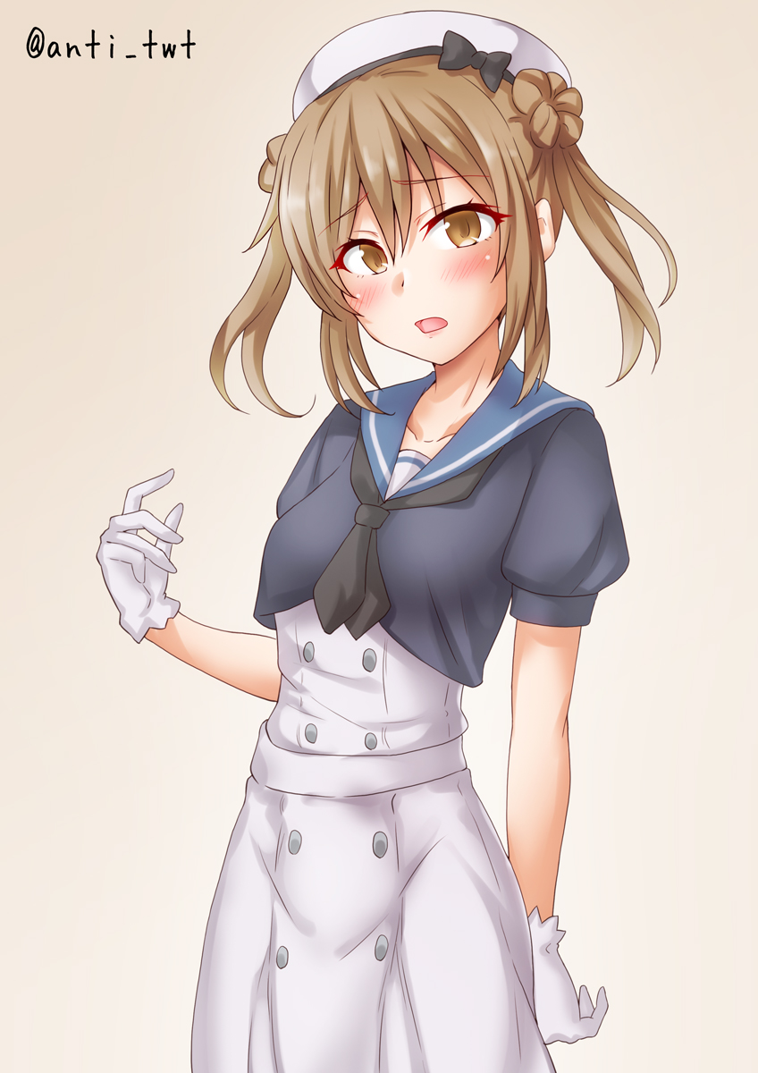 Safebooru - 1girl anti (untea9) black neckerchief blue sailor collar blush breasts brown ...