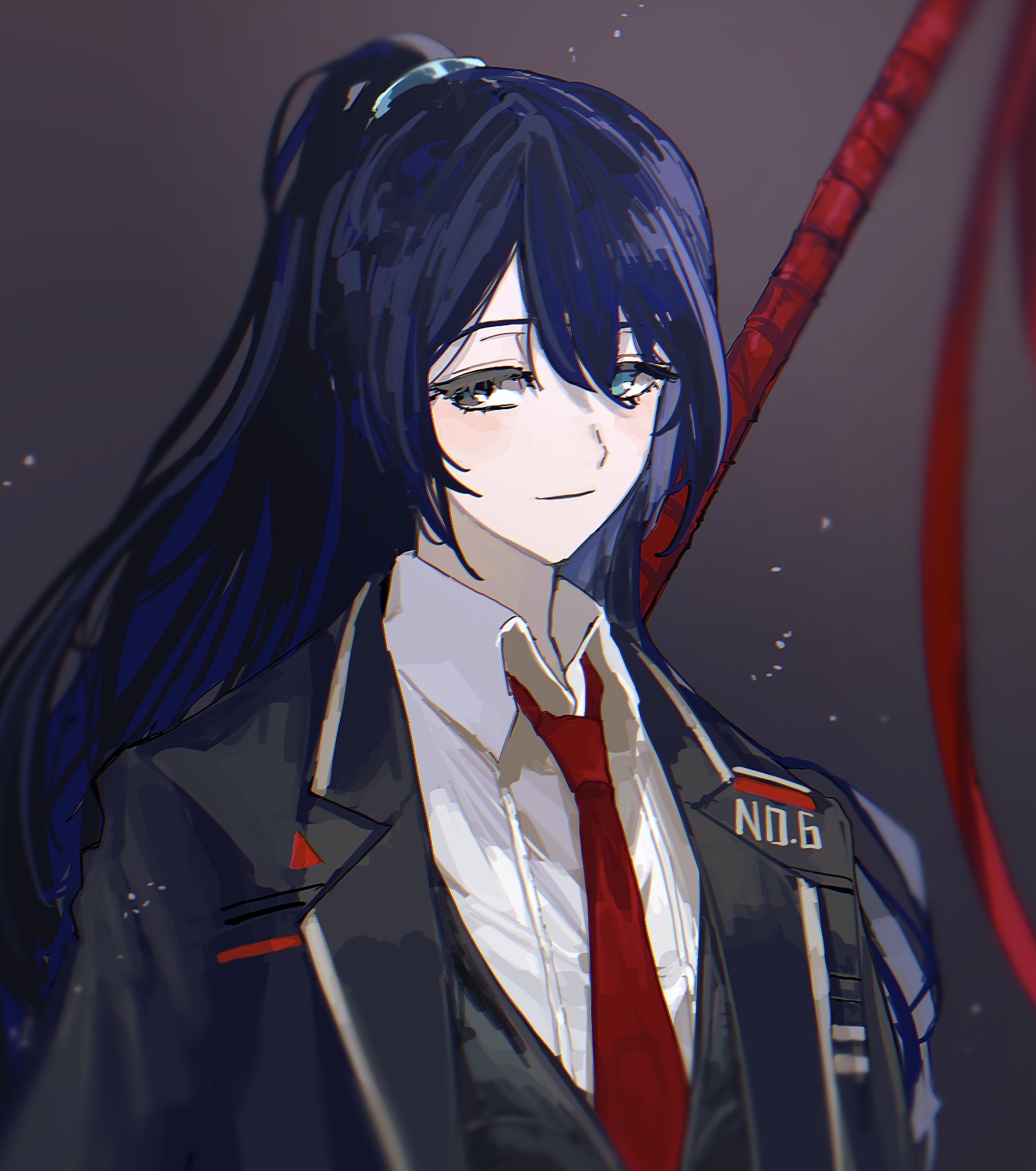 Safebooru - 1boy black coat black vest blue hair choroi amachori closed mouth coat collared ...