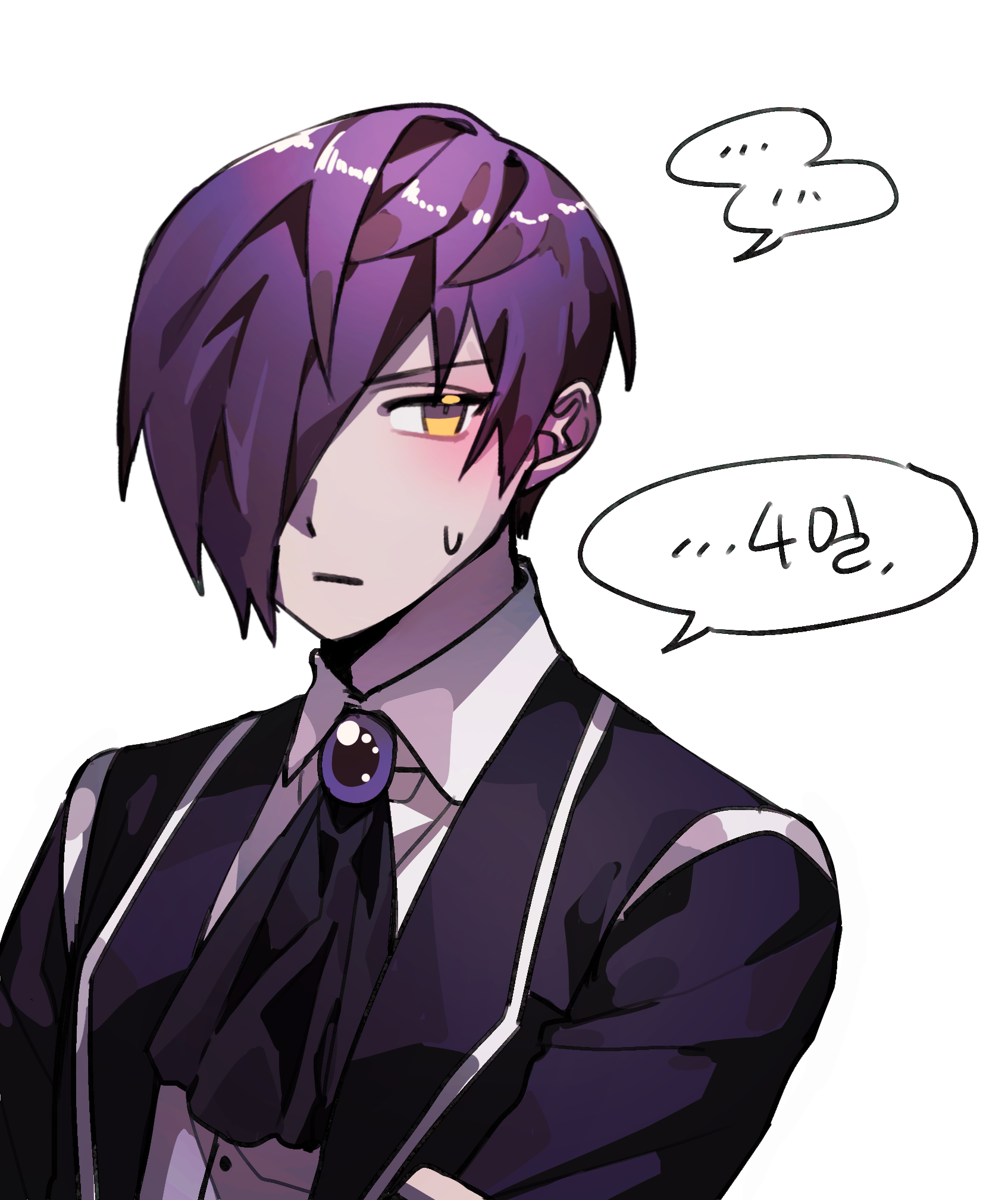 Safebooru - 1girl ascot black ascot brooch collared shirt commentary ...