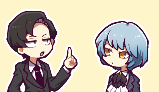 Safebooru - angela (project moon) ascot black eyes black feathers black hair black jacket black ...