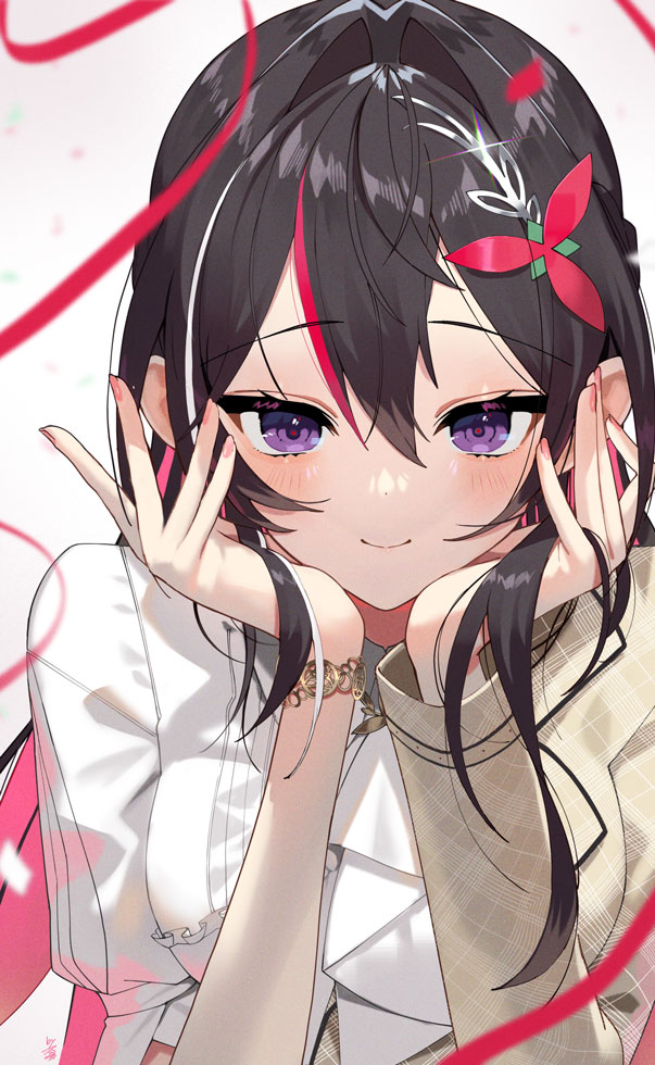 Safebooru - 1girl azki (4th costume) (hololive) azki (hololive) black hair blush bracelet closed ...