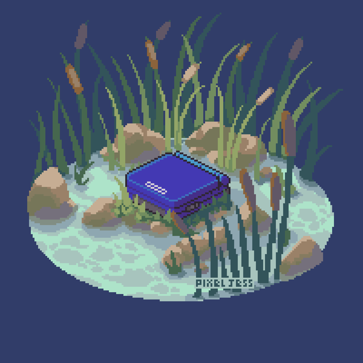 Safebooru - animated animated gif blue background diorama game boy ...