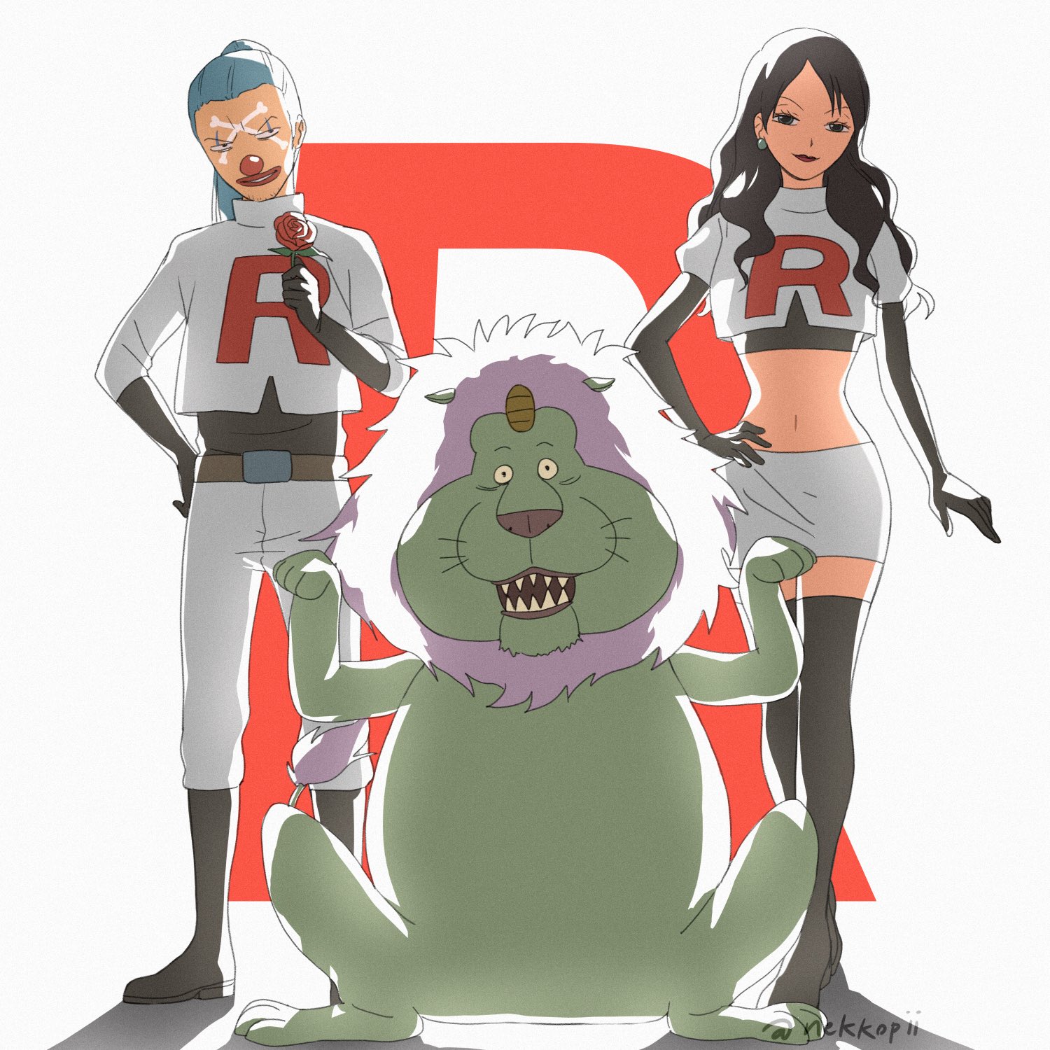 Safebooru - 1boy 1girl alternate costume alvida (one piece) animal ...