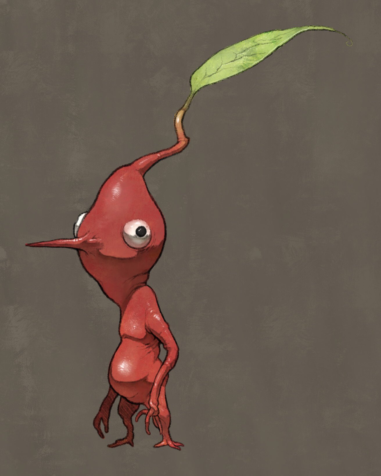 Safebooru - black eyes bulging eyes colored skin creature full body ...