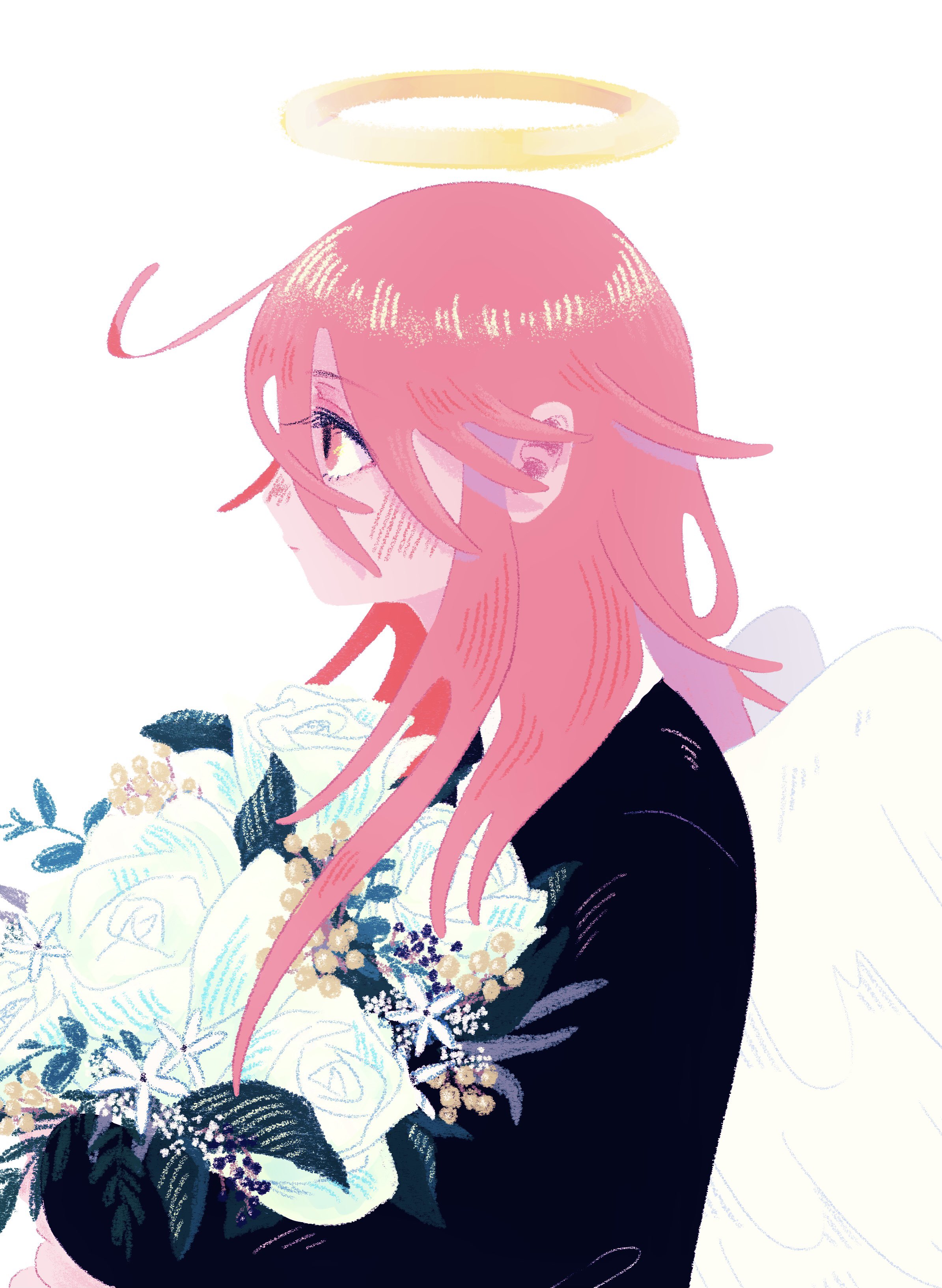 Safebooru - 1boy absurdres angel angel devil (chainsaw man) angel wings black jacket black ...