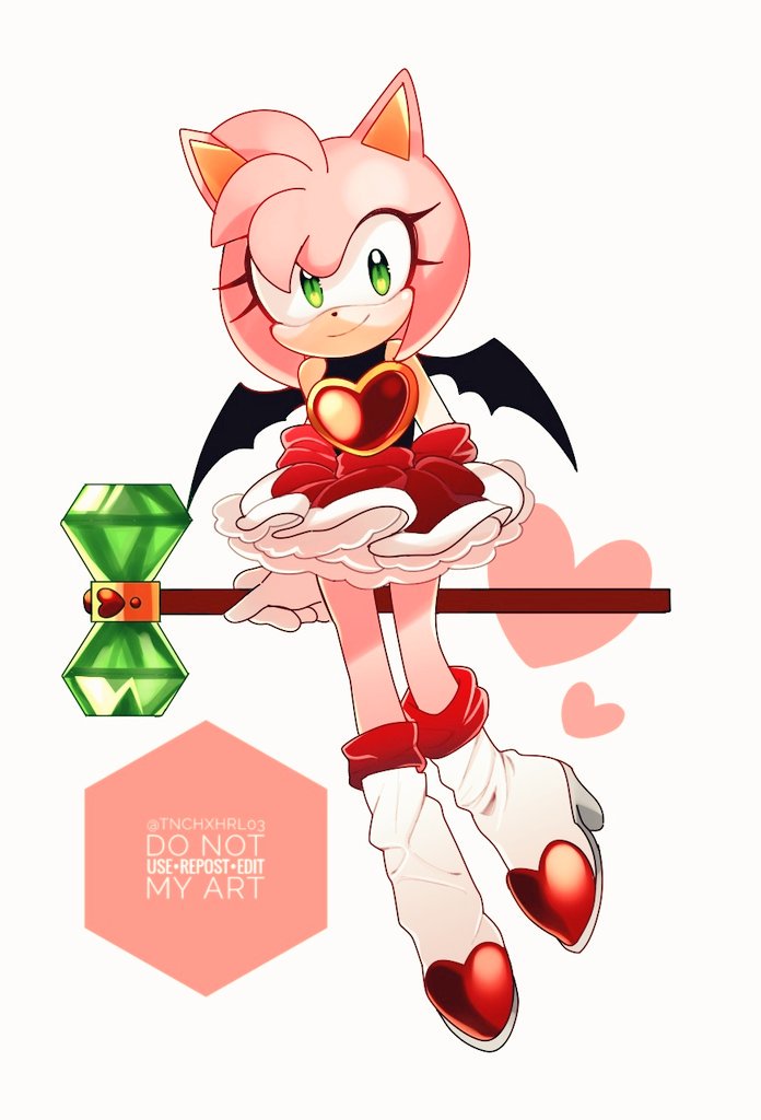 Safebooru - 1girl adapted costume amy rose animal ears animal nose artist name bare shoulders ...