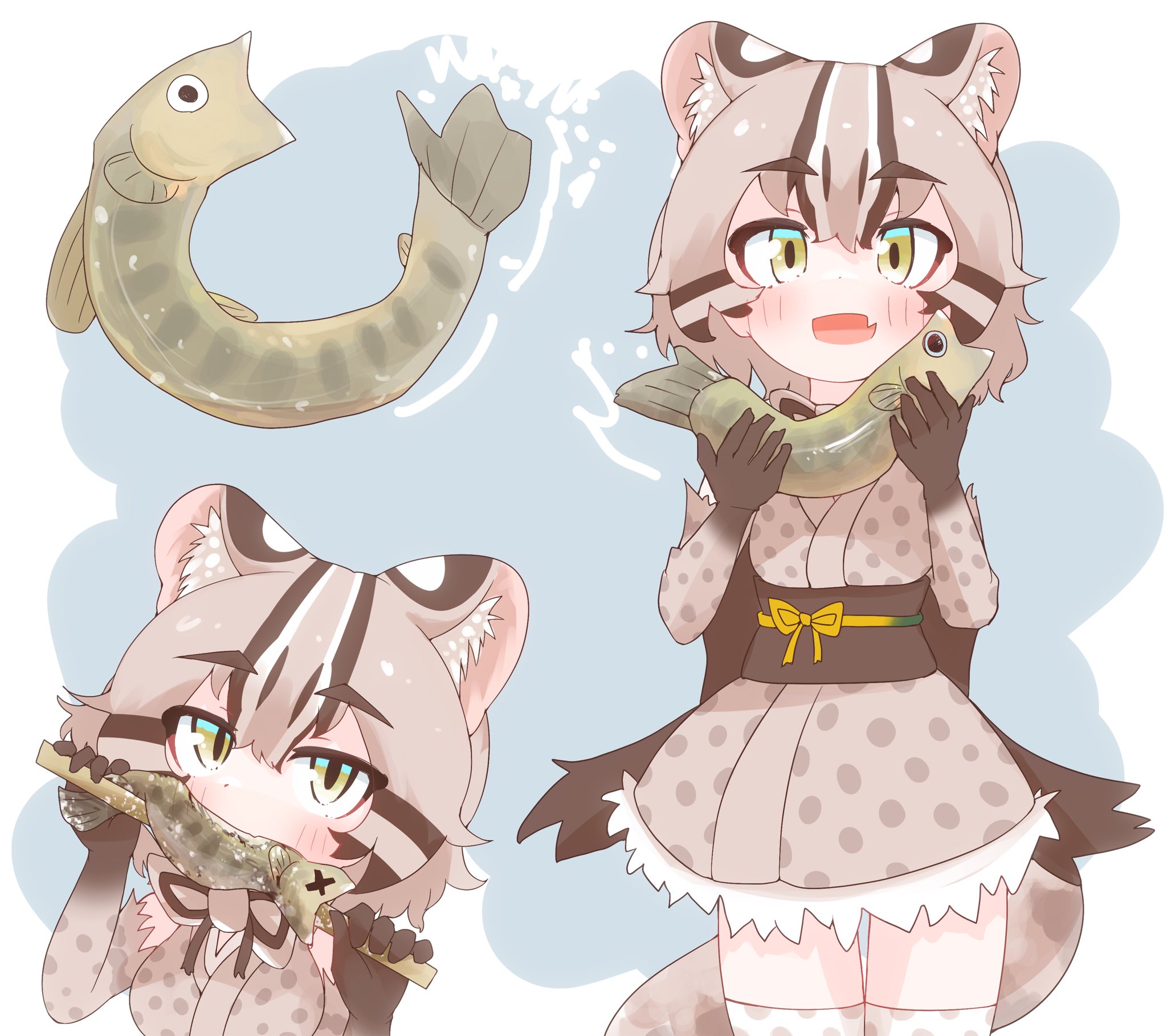 Safebooru - 1girl animal animal ear fluff animal ear request animal ears animal print back bow ...