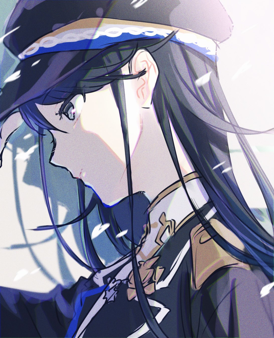 Safebooru - 1girl adjusting clothes adjusting headwear artist request ...