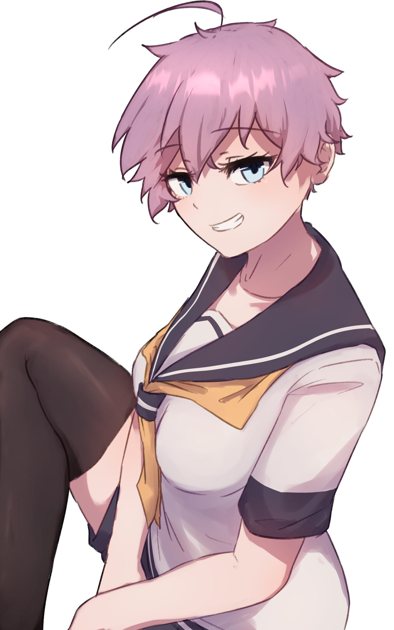 Safebooru - 1girl ahoge alternate hair length alternate hairstyle aoba (kancolle) black ...