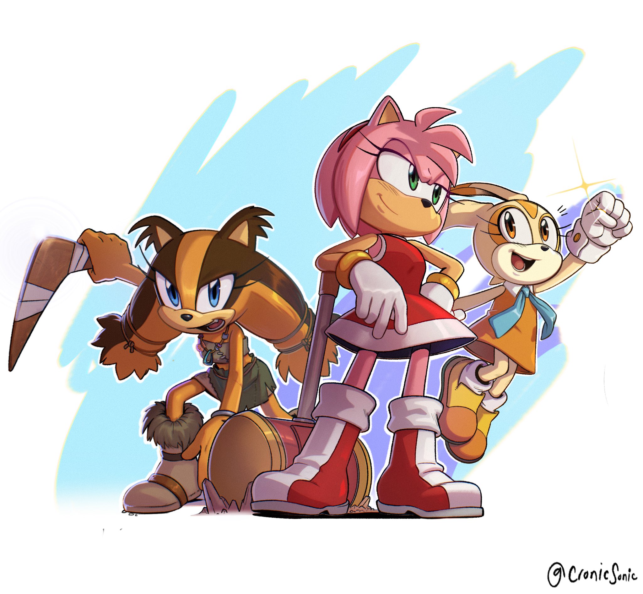 Safebooru - 3girls amy rose badger badger girl blue eyes brown eyes ...