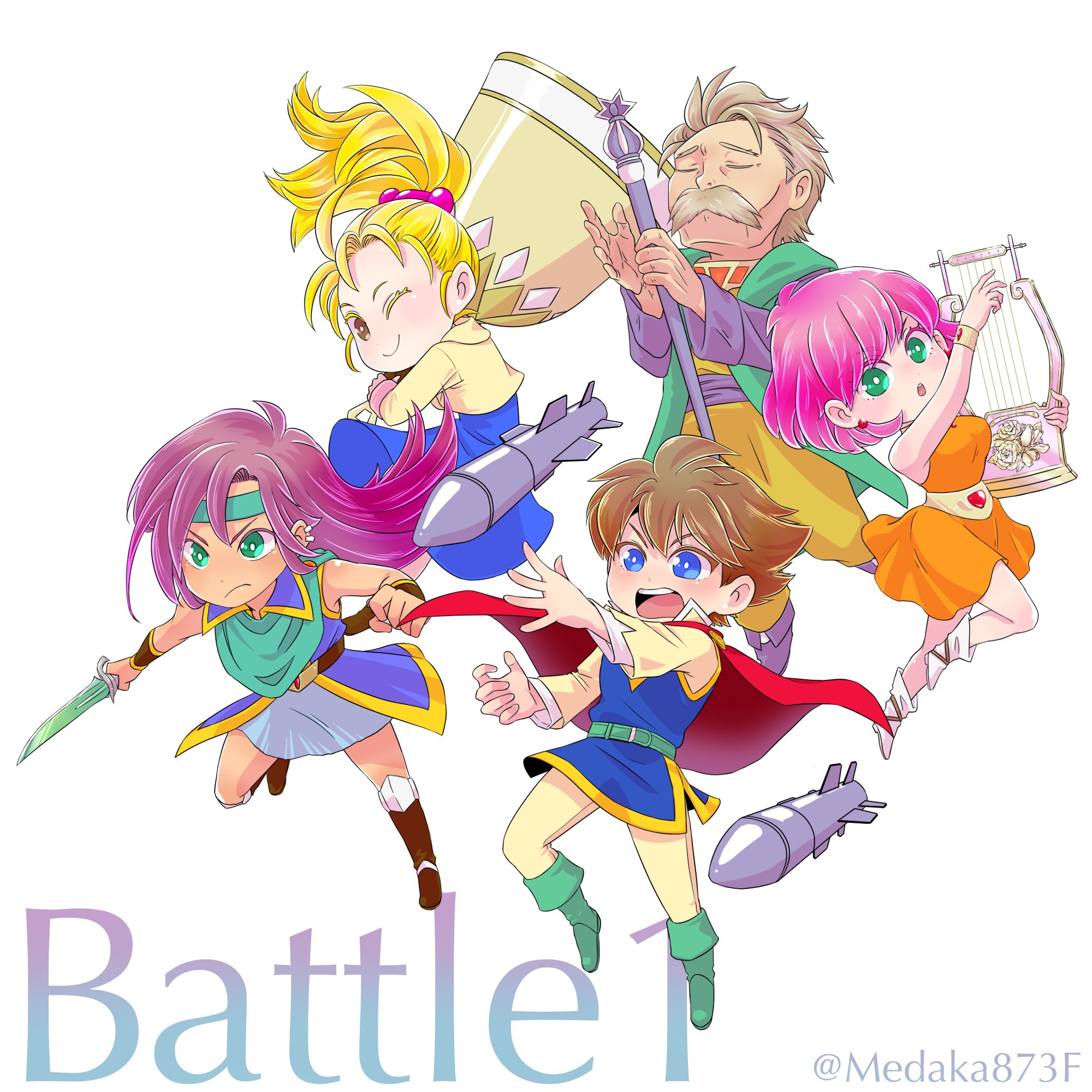 Safebooru - 2boys 3girls bartz klauser blonde hair blue eyes breasts ...