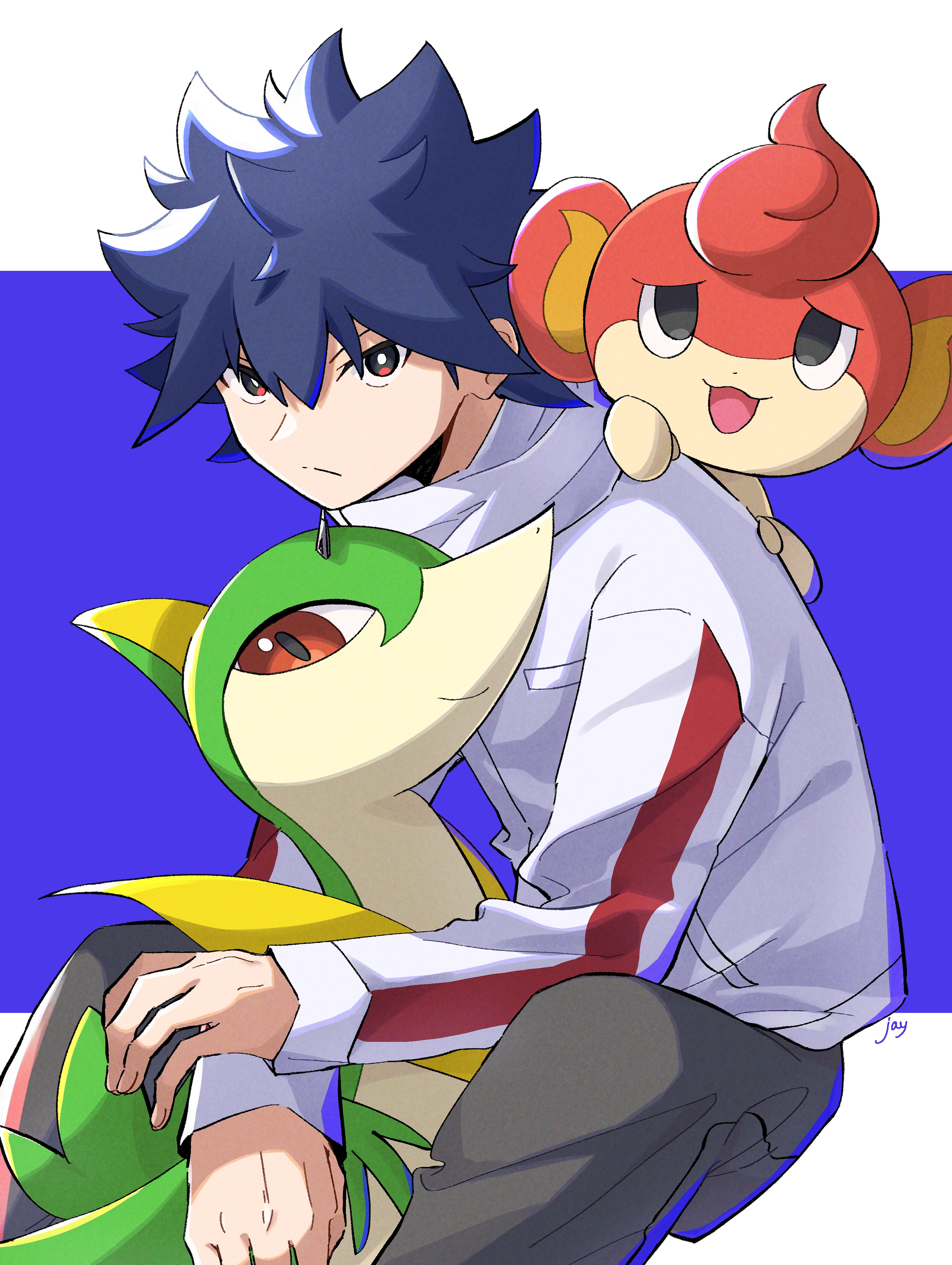 Safebooru - 1boy absurdres black hair closed mouth hair between eyes ...