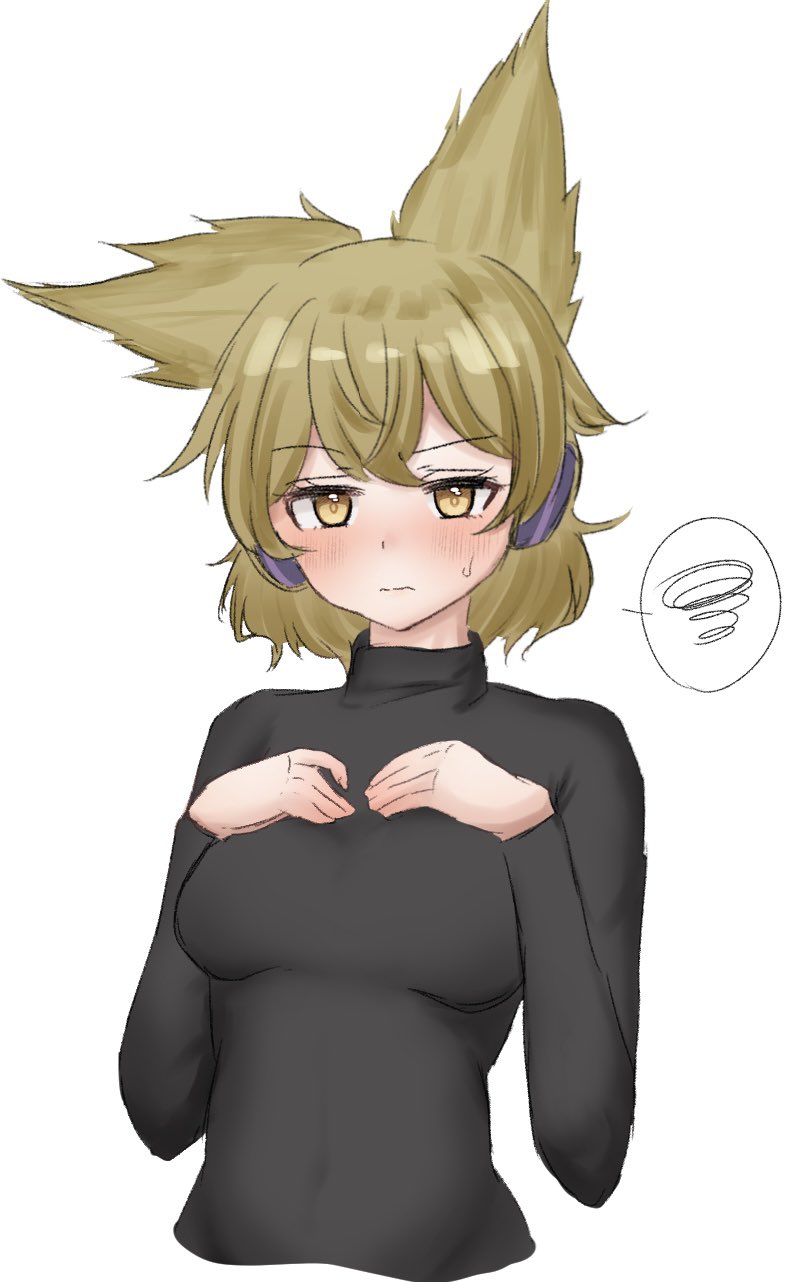 Safebooru - 1girl alternate breast size alternate costume black sweater blonde hair blush ...