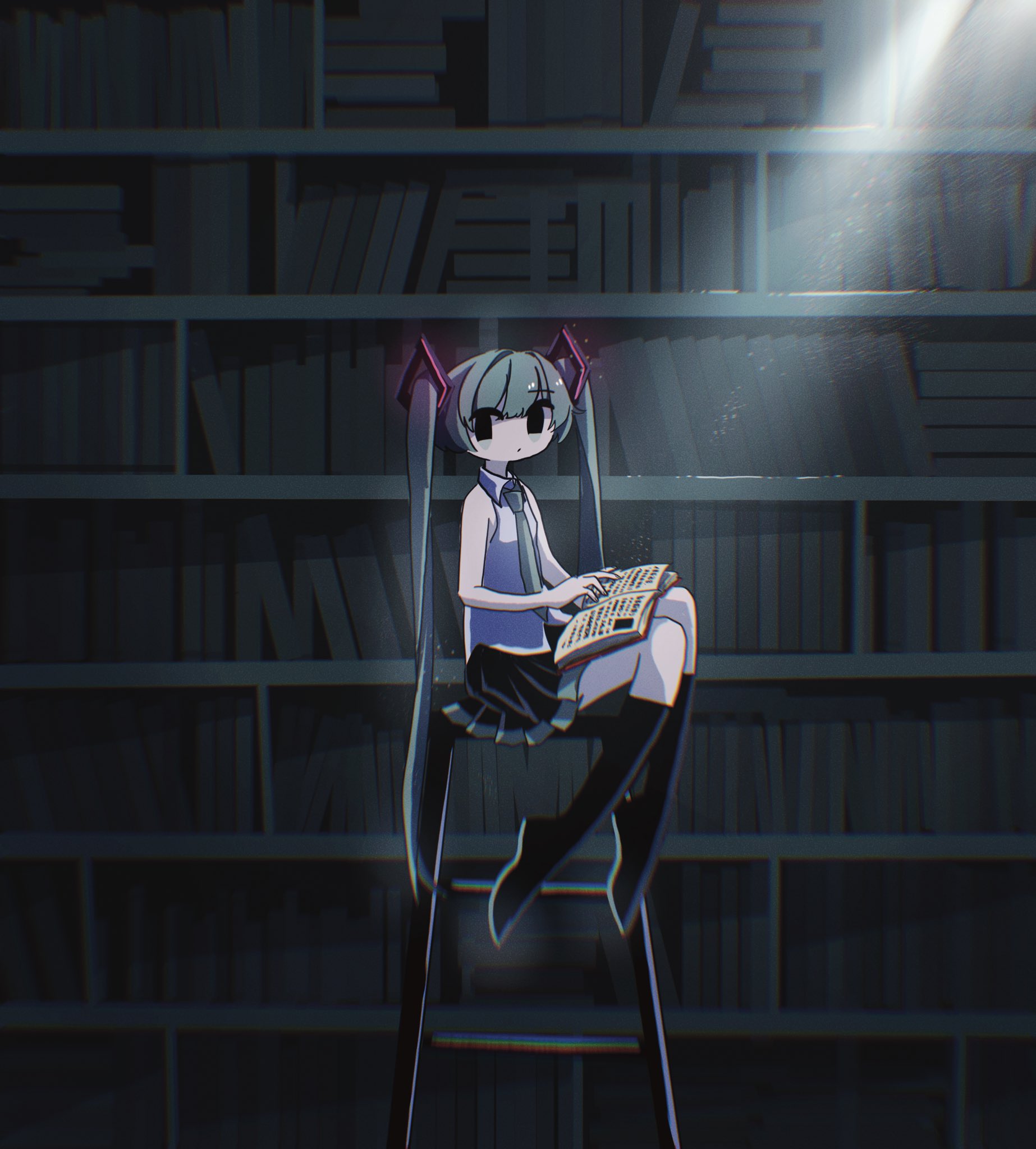 Safebooru - 1girl :/ alternate eye color black eyes black footwear ...