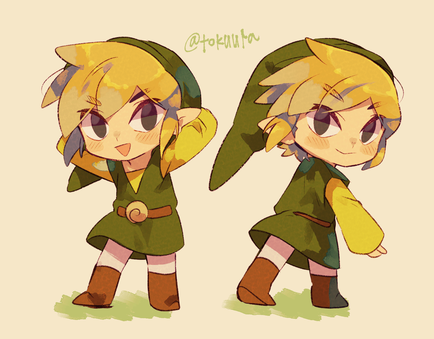 Safebooru - 1boy artist name belt black eyes blonde hair blush boots brown belt brown footwear ...