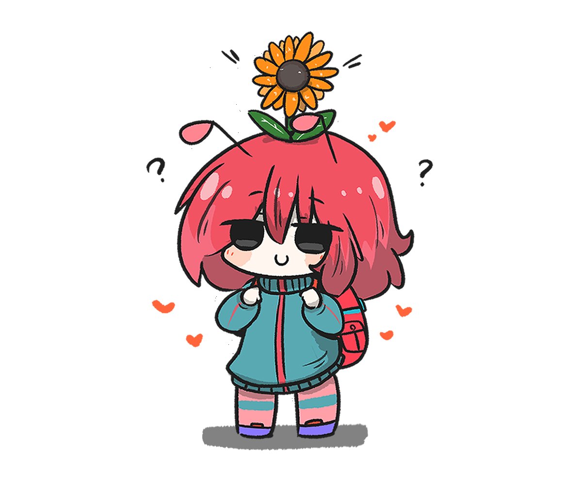 Safebooru - 1girl ? antennae backpack bag blue jacket blush chibi ...