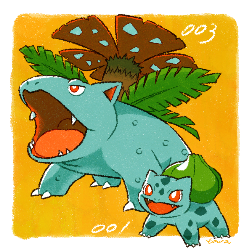 Safebooru - animal focus border bright pupils bulbasaur claws ...
