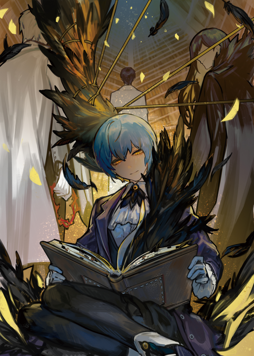 Safebooru - 2boys 2girls angela (project moon) ascot ayin (project moon) binah (project moon ...