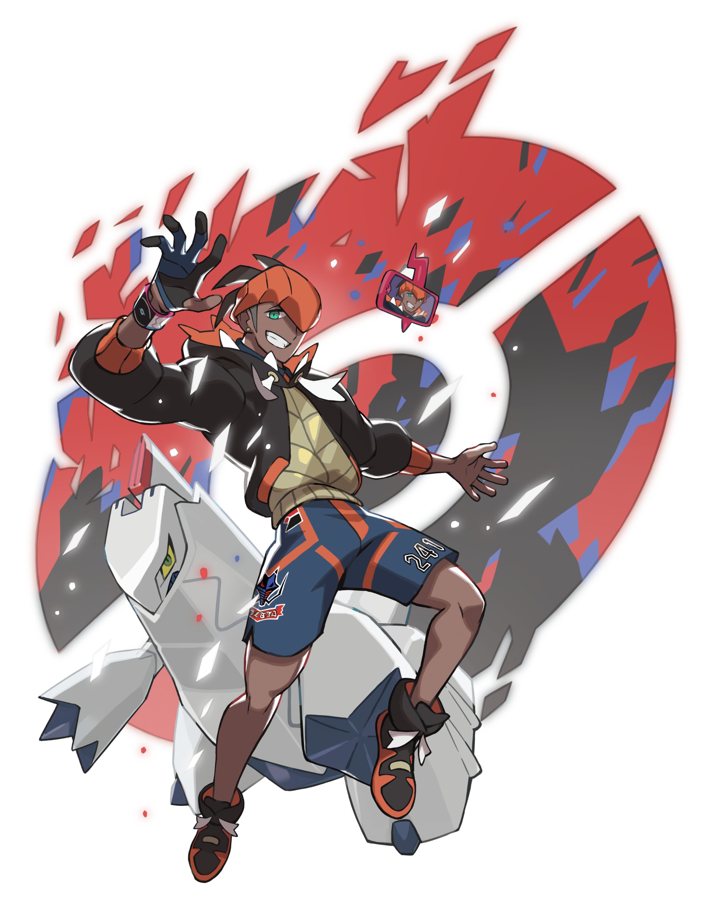 Safebooru - 1boy absurdres black footwear black hair colored sclera commentary dark-skinned male ...