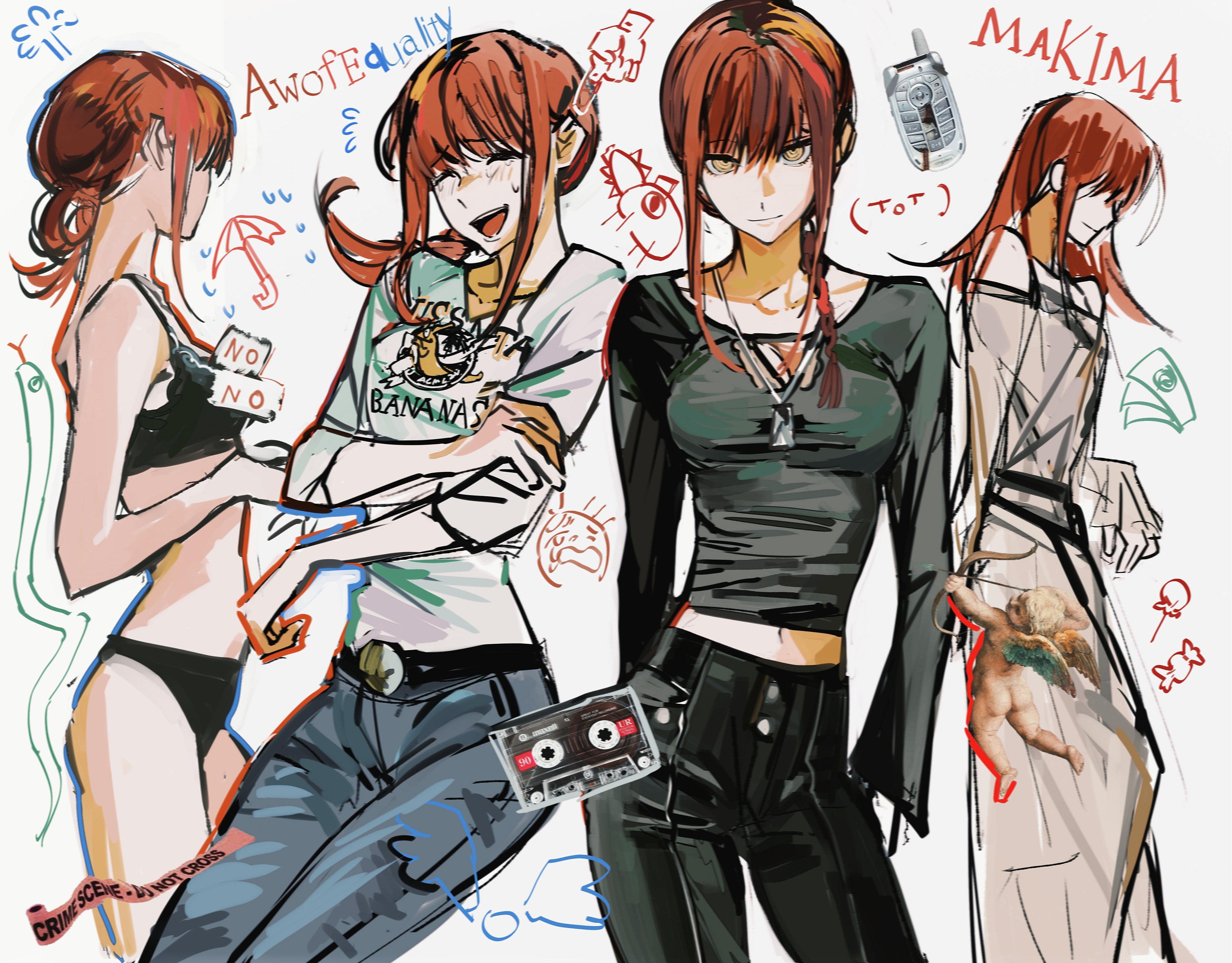 Safebooru - 1girl absurdres bikini chainsaw man highres jacket makima (chainsaw man) orange eyes ...