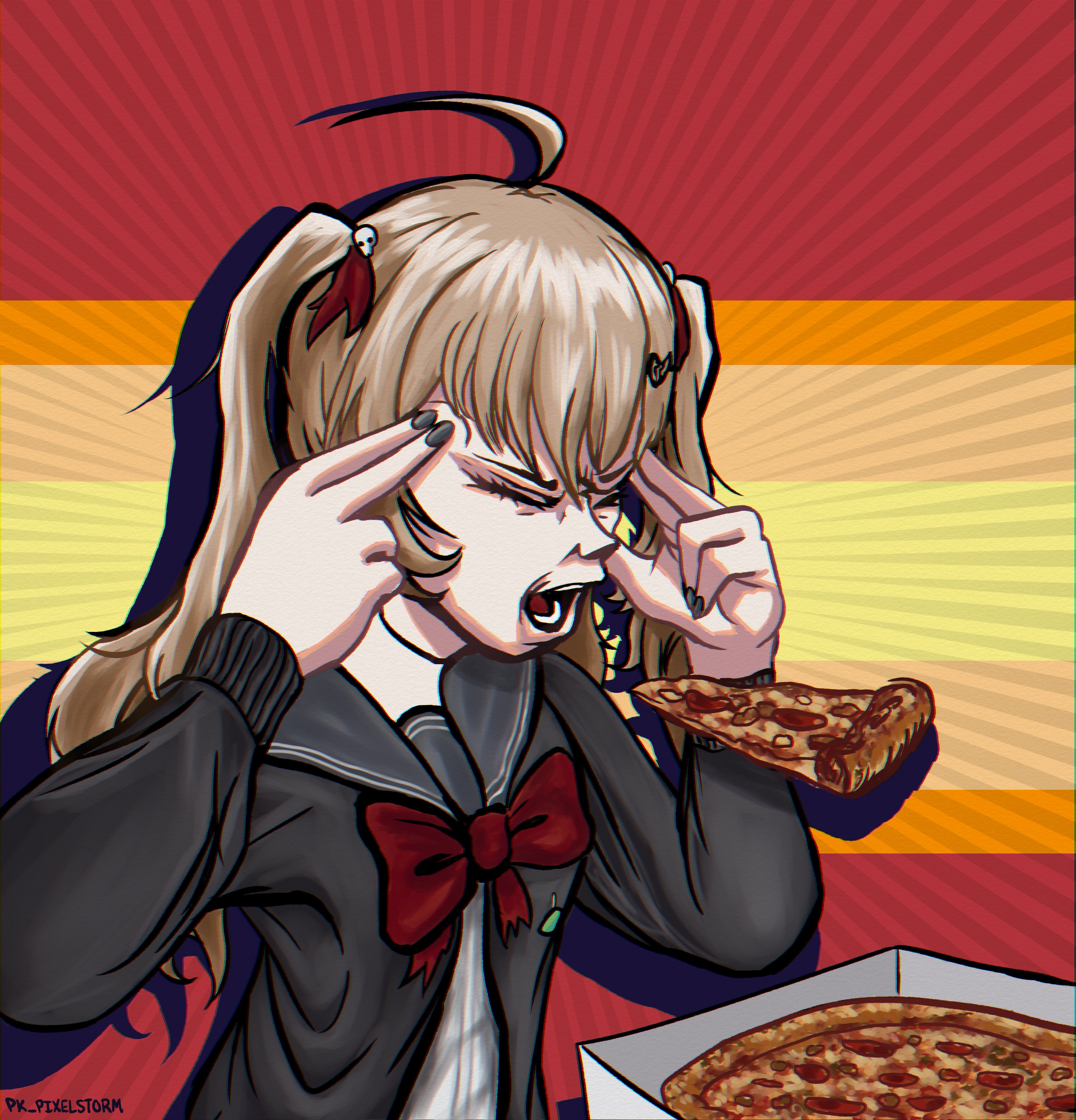 Safebooru - 1girl absurdres ahoge artist name black cardigan black ...