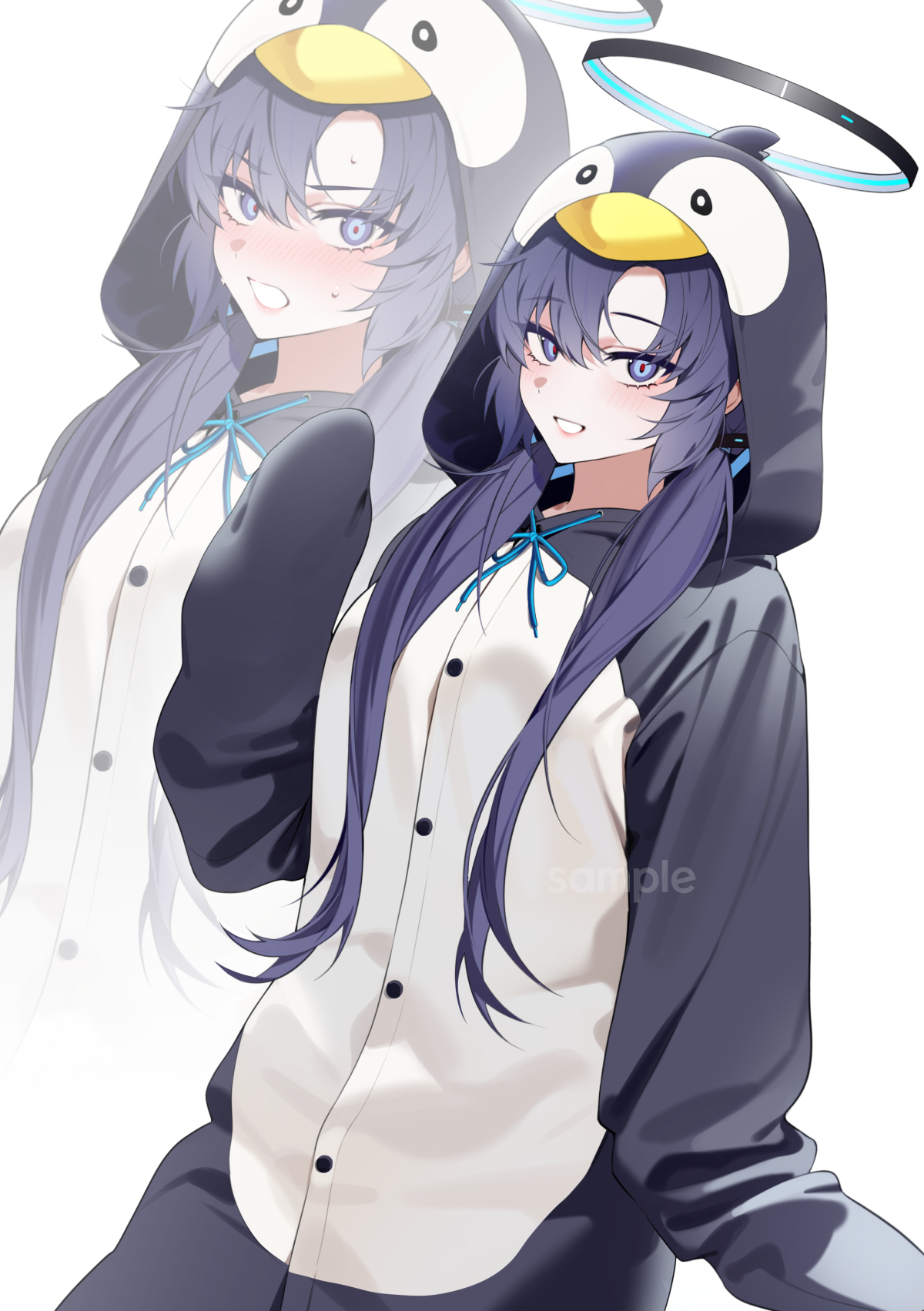 Safebooru - 1girl alternate costume alternate hairstyle animal costume bechu blue archive blue ...