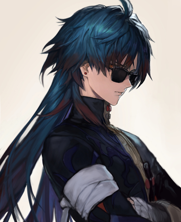 Safebooru - 1boy bandaged arm bandages blade (honkai: star rail) blue ...
