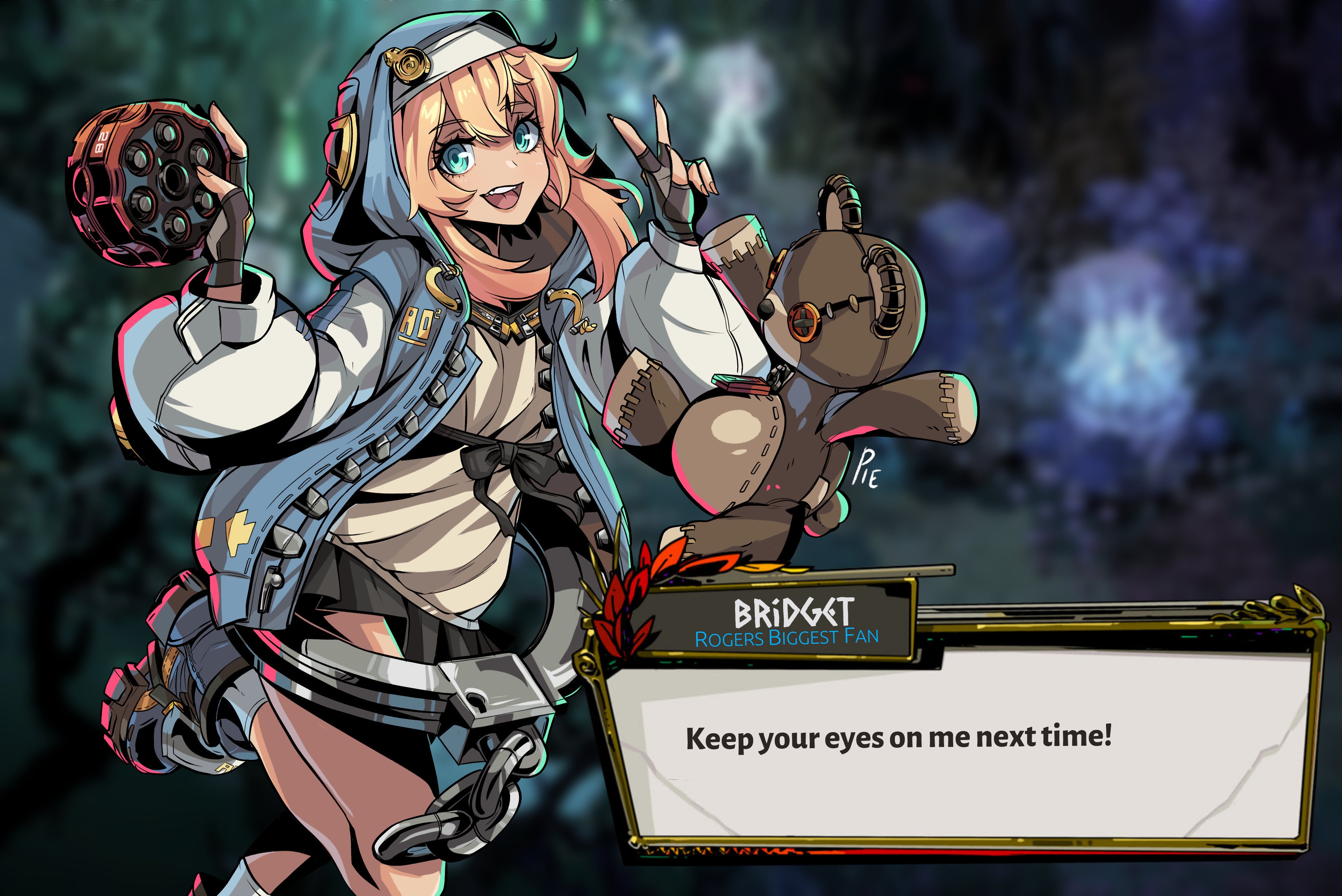 Safebooru - 1girl absurdres black bow black gloves black skirt blonde hair blue eyes blue jacket ...