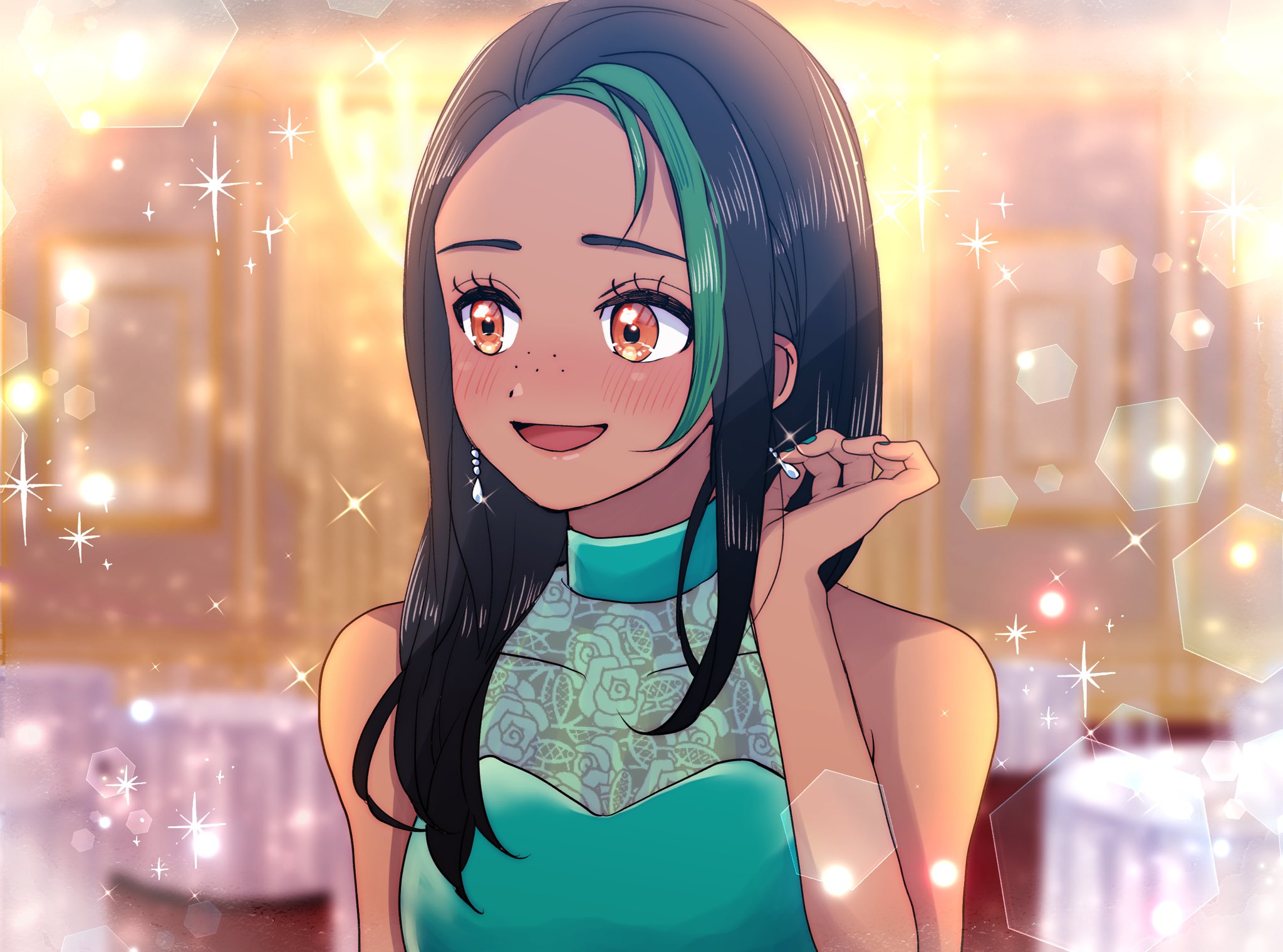 Safebooru - 1girl alternate costume alternate hairstyle black hair blush commentary request dark ...