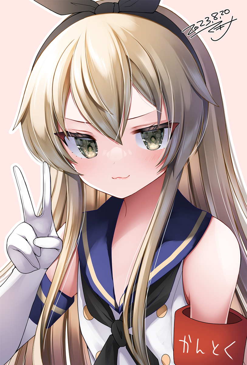 Safebooru - 1girl black neckerchief blonde hair blue sailor collar blush closed mouth crop top ...