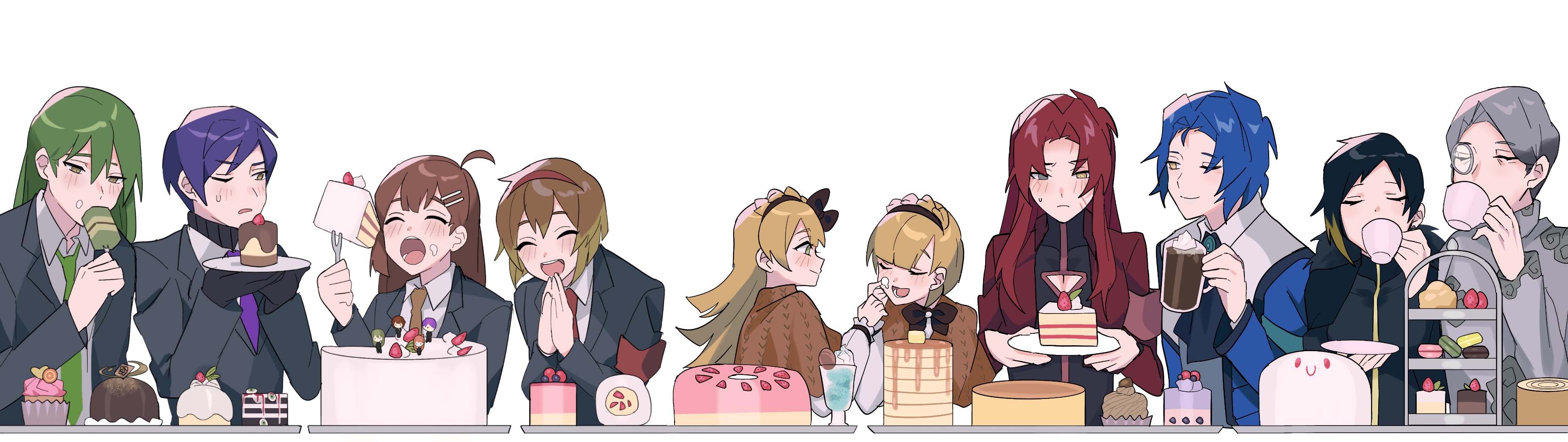 Safebooru - 6+boys 6+girls absurdres all-around helper binah (project ...