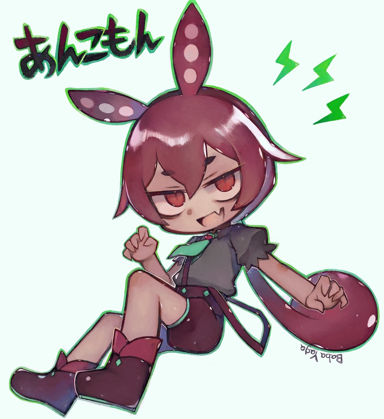 Safebooru - 1girl animal ears ankomon babayaga 13lood boots character ...