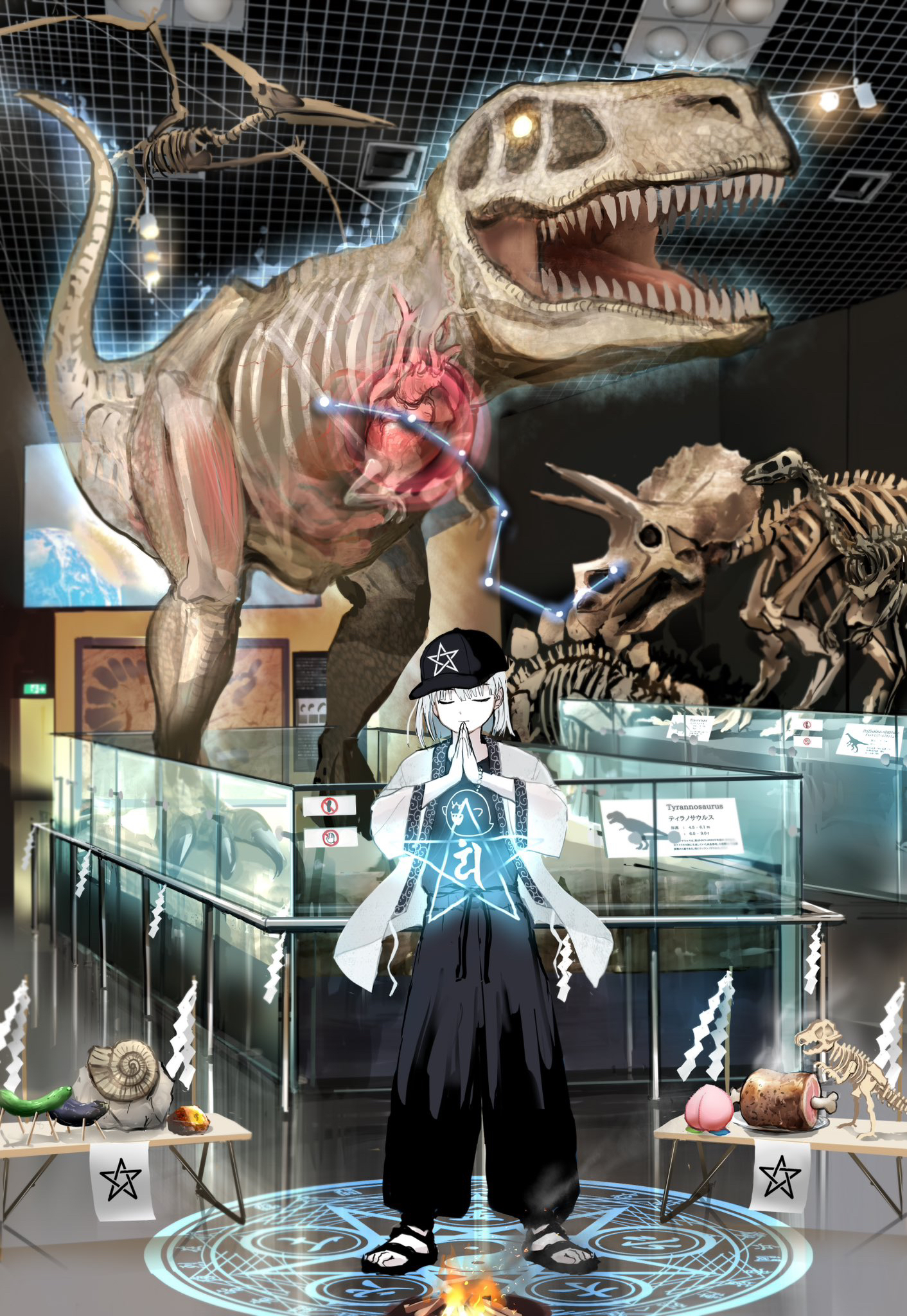 Safebooru - 1girl amber (gemstone) ammonite aura barefoot sandals ...