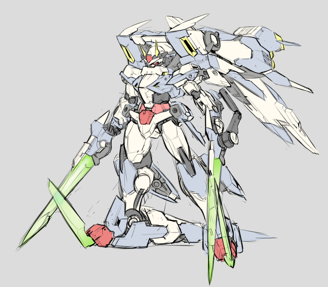 Safebooru - full body grey background gunblade gundam holding holding ...