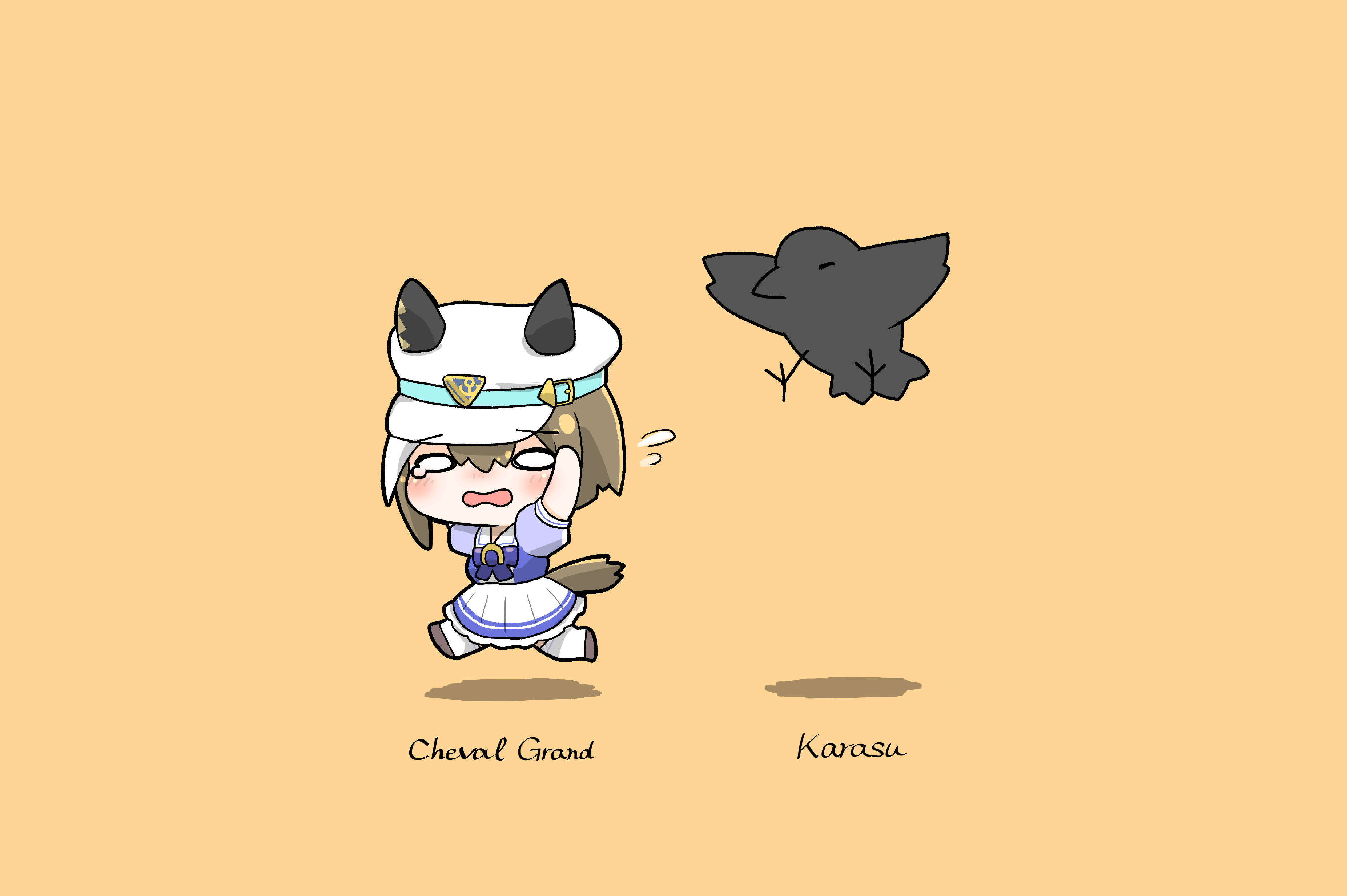 Safebooru - 1girl absurdres animal animal ears bird bow brown hair ...