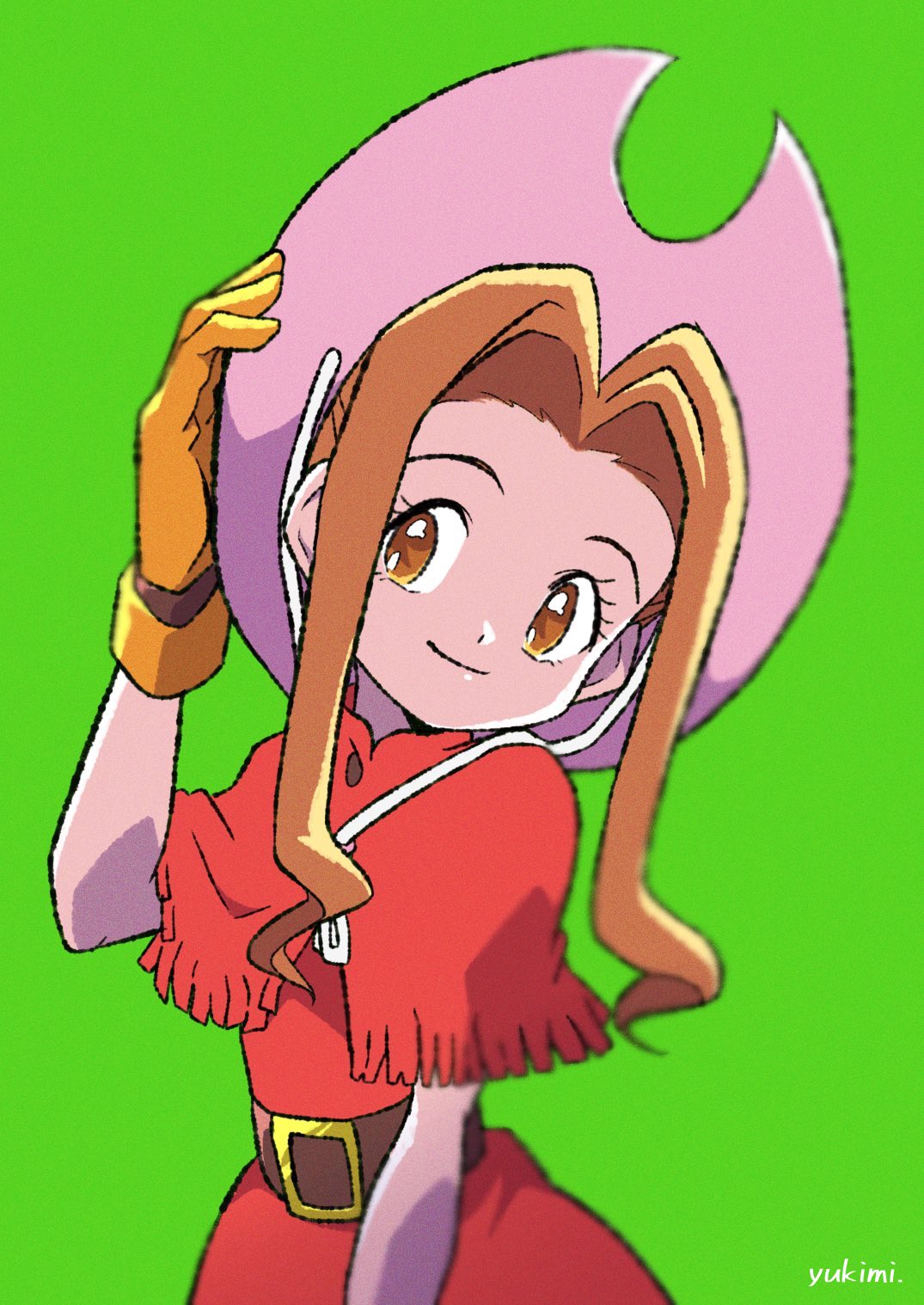 Safebooru - 1girl artist name belt black belt brown eyes brown gloves ...