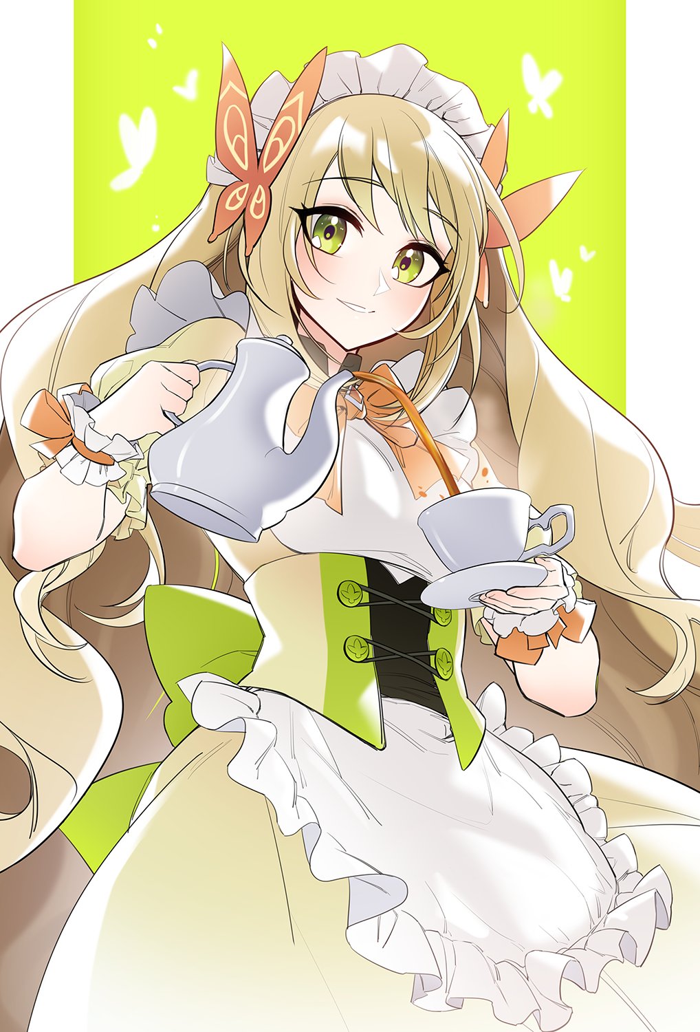 Safebooru - 1girl alternate costume apron blonde hair bow bowtie celine (fire emblem) commentary ...